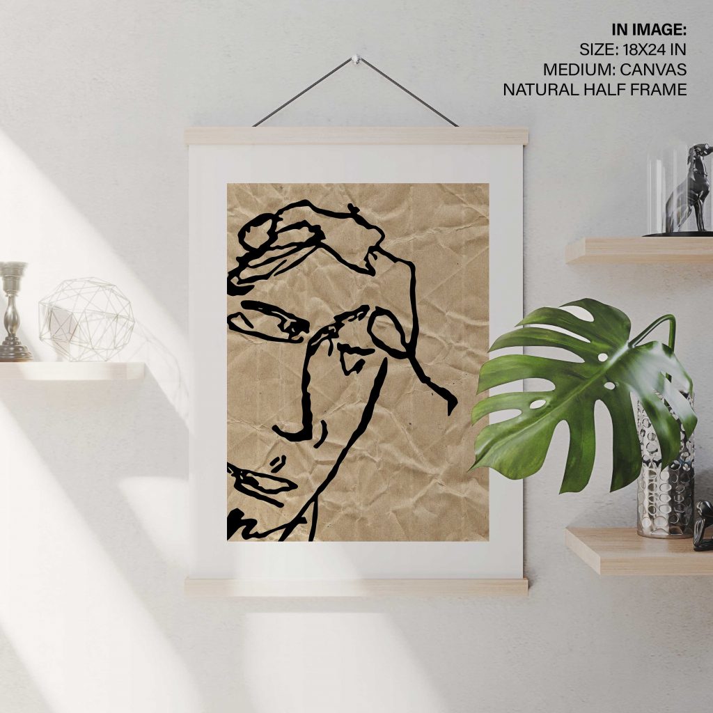 Matisse vintage line drawing face abstract - BestOfBharat