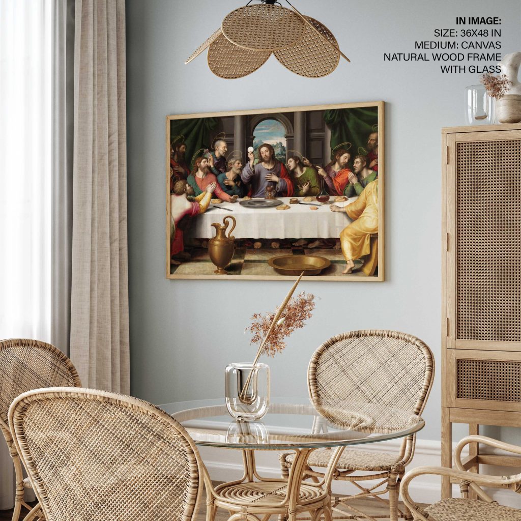 The last supper by Juan De Juanes (1562) - Wall Art, Hanging Wall Decor, Home Decor - BestOfBharat