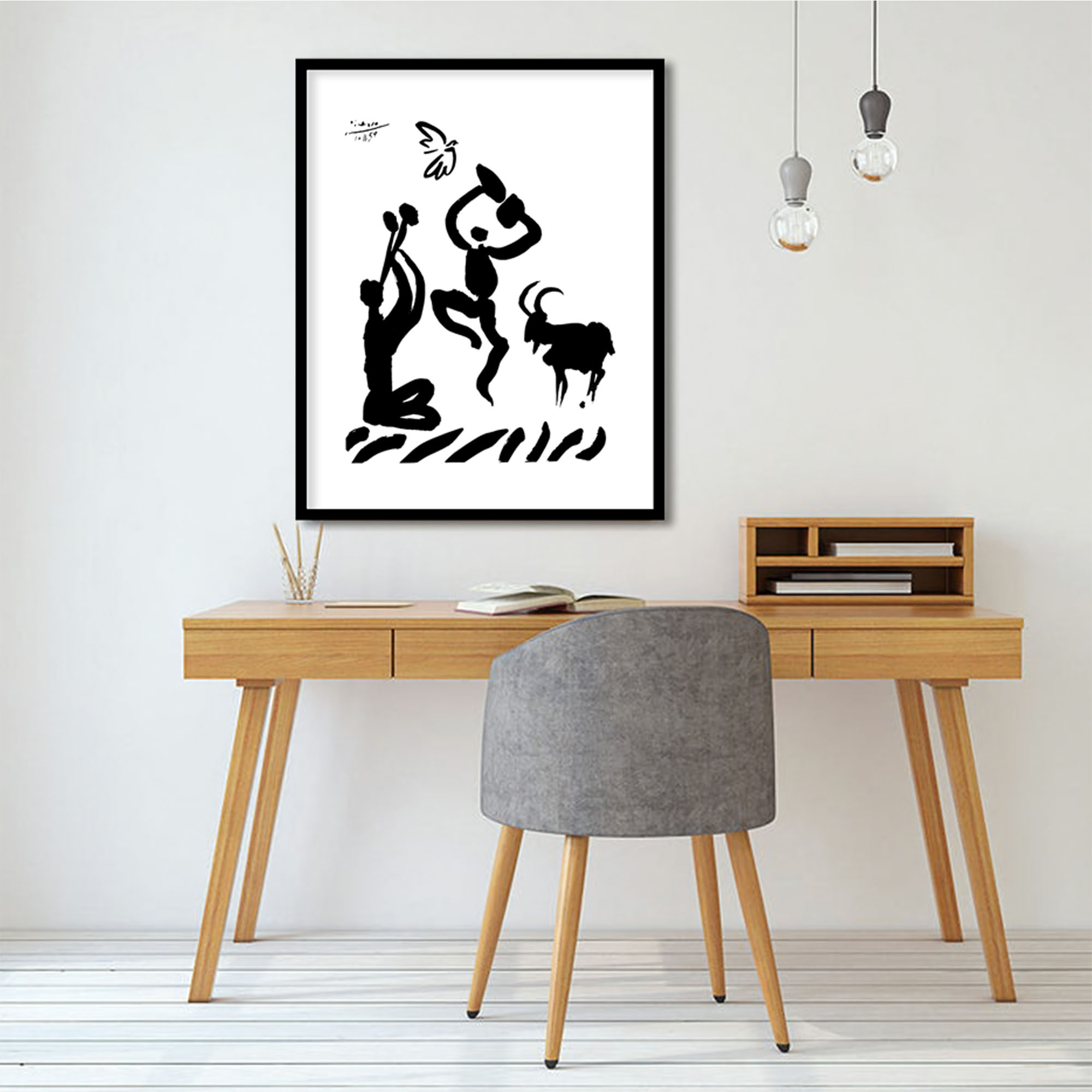 Flute player by Pablo Picasso - Wall Art Decor, Framed Painting, Home ...