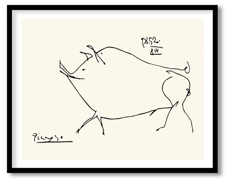 Pig by Pablo Picasso - Wall Art, Hanging Wall Decor, Home Decor ...