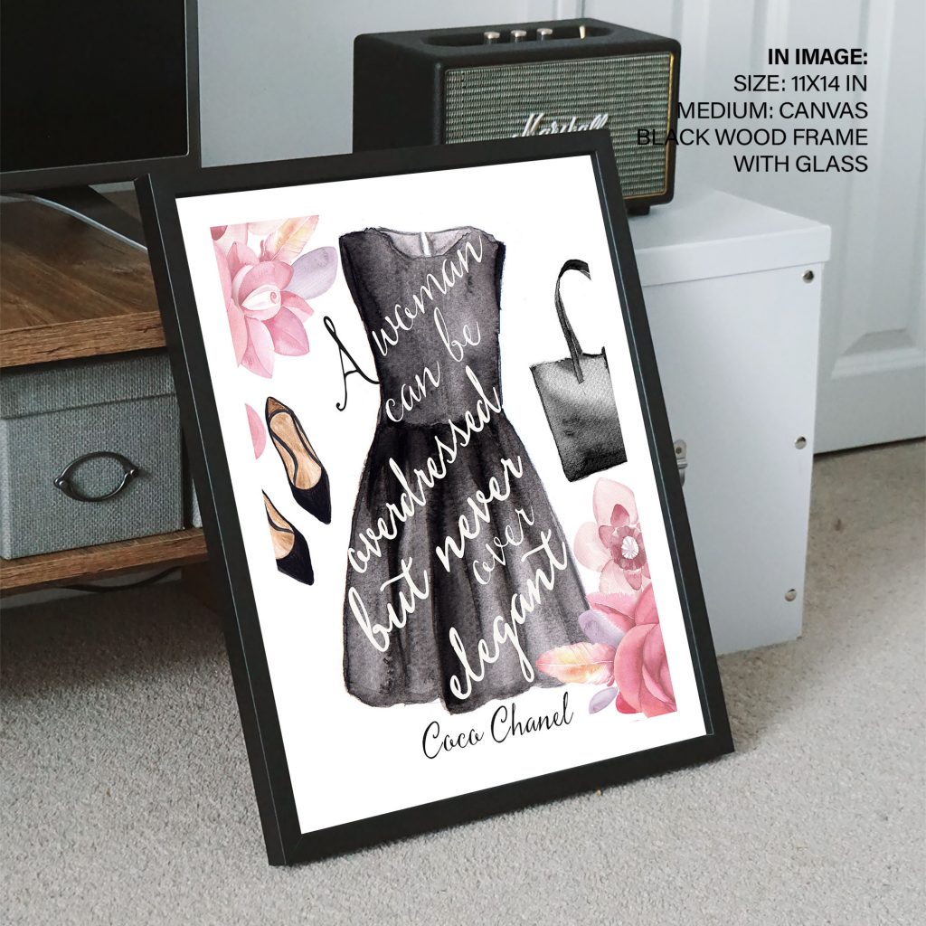 Coco Chanel Quote Chanel Art Inspirational Motivational Poster Coco ...