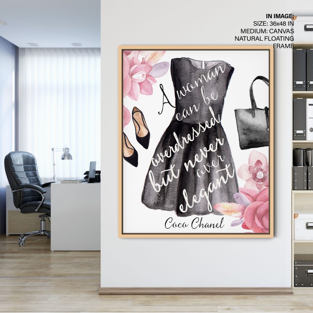 Coco Chanel Quote Chanel Art Inspirational Motivational Poster Coco ...