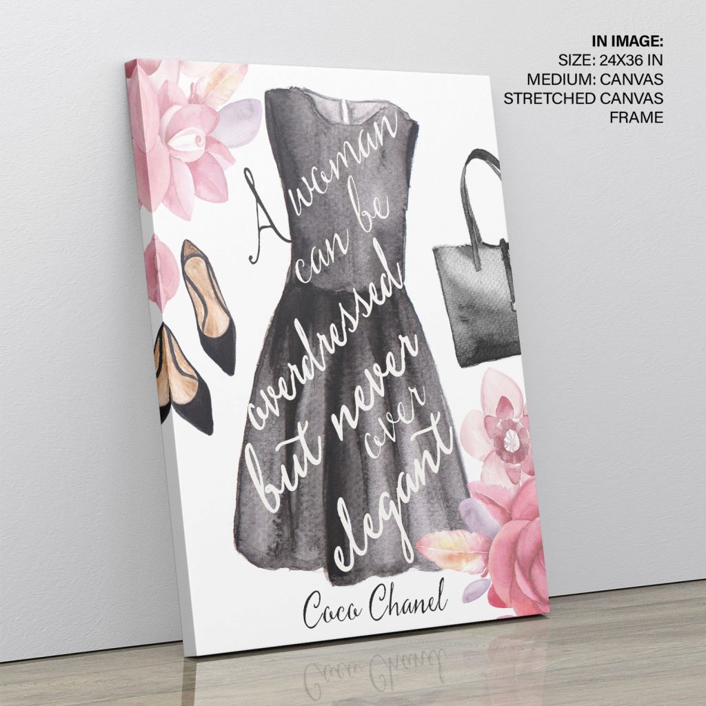 Coco Chanel Quote Chanel Art Inspirational Motivational Poster Coco ...