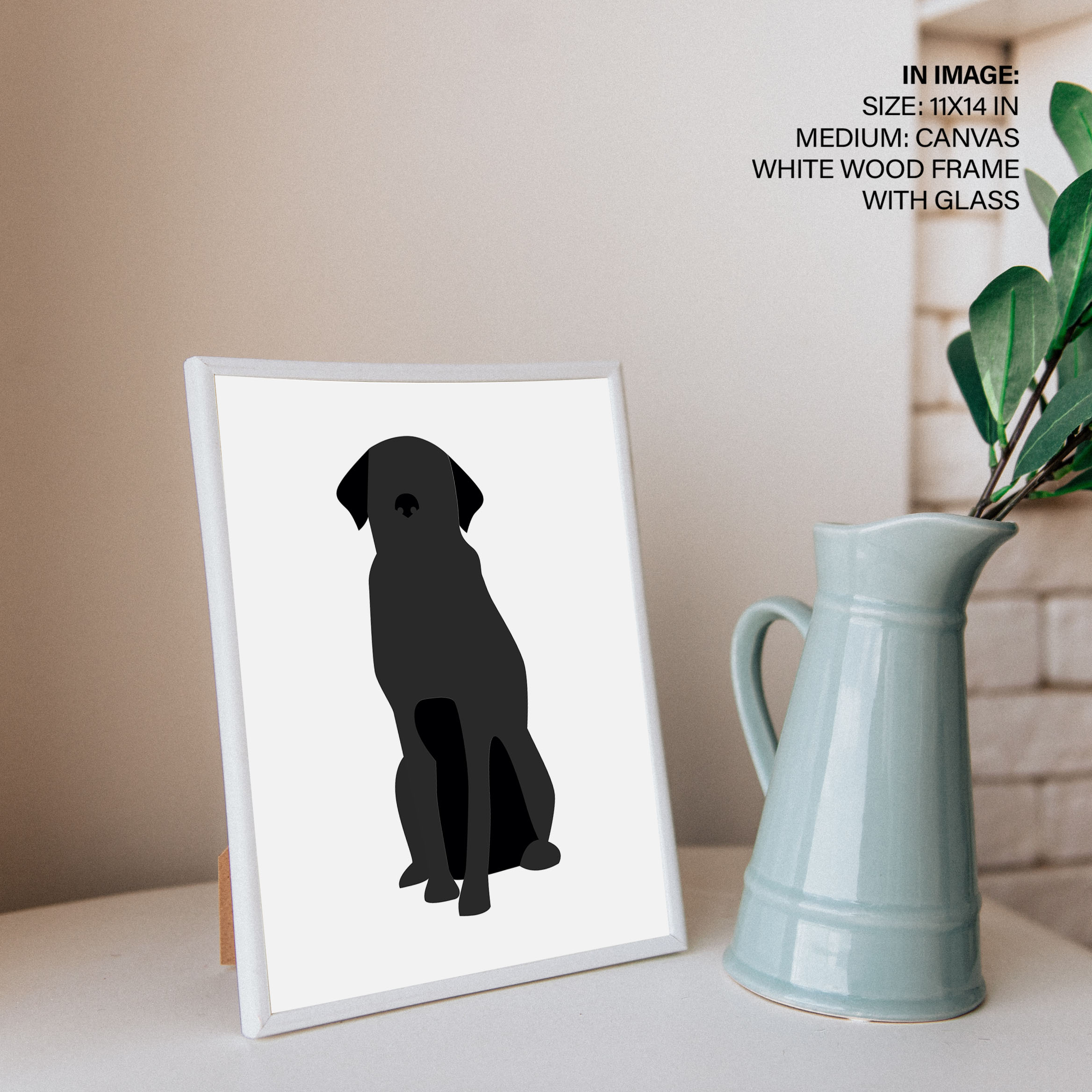 Black abstract dog - Wall Art, Hanging Wall Decor, Home Decor ...