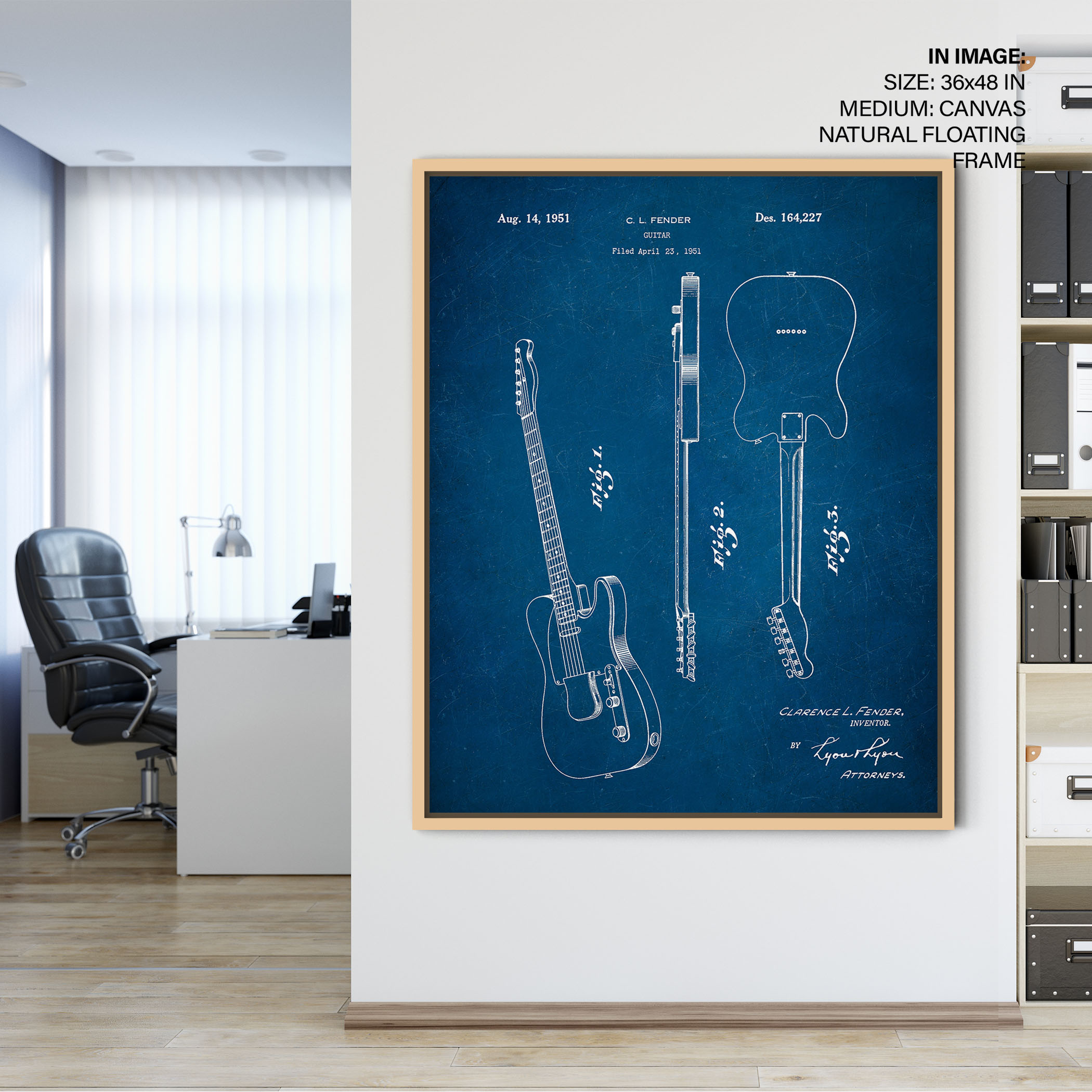 Fender guitar 1951 blueprint - Wall Art, Hanging Wall Decor, Home Decor ...