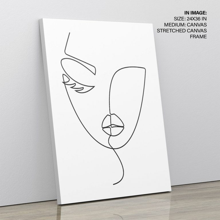 Abstract line drawing Face - Wall Art - 10+ Sizes, 50+ Frames, Museum ...