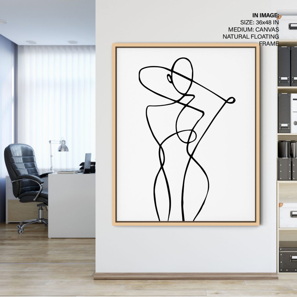 Abstract line drawing body - Wall Art - 10+ Sizes, 50+ Frames, Museum ...