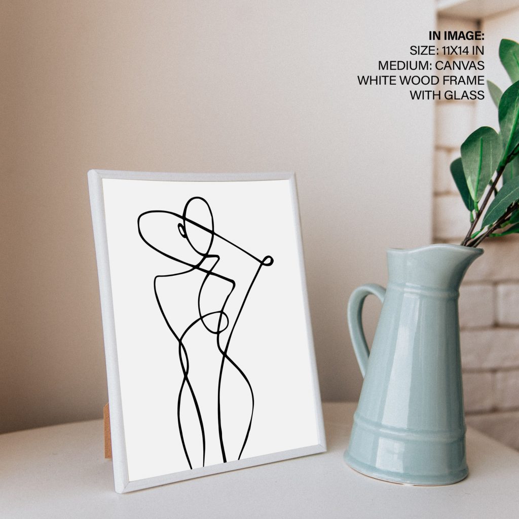 Abstract line drawing body - Wall Art - 10+ Sizes, 50+ Frames, Museum ...