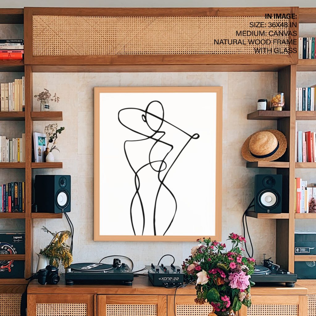 Abstract line drawing body - Wall Art - 10+ Sizes, 50+ Frames, Museum ...