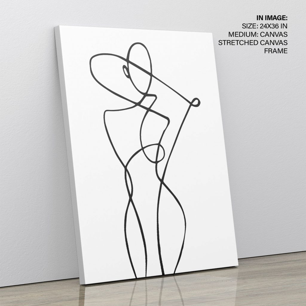 Abstract line drawing body - Wall Art - 10+ Sizes, 50+ Frames, Museum ...
