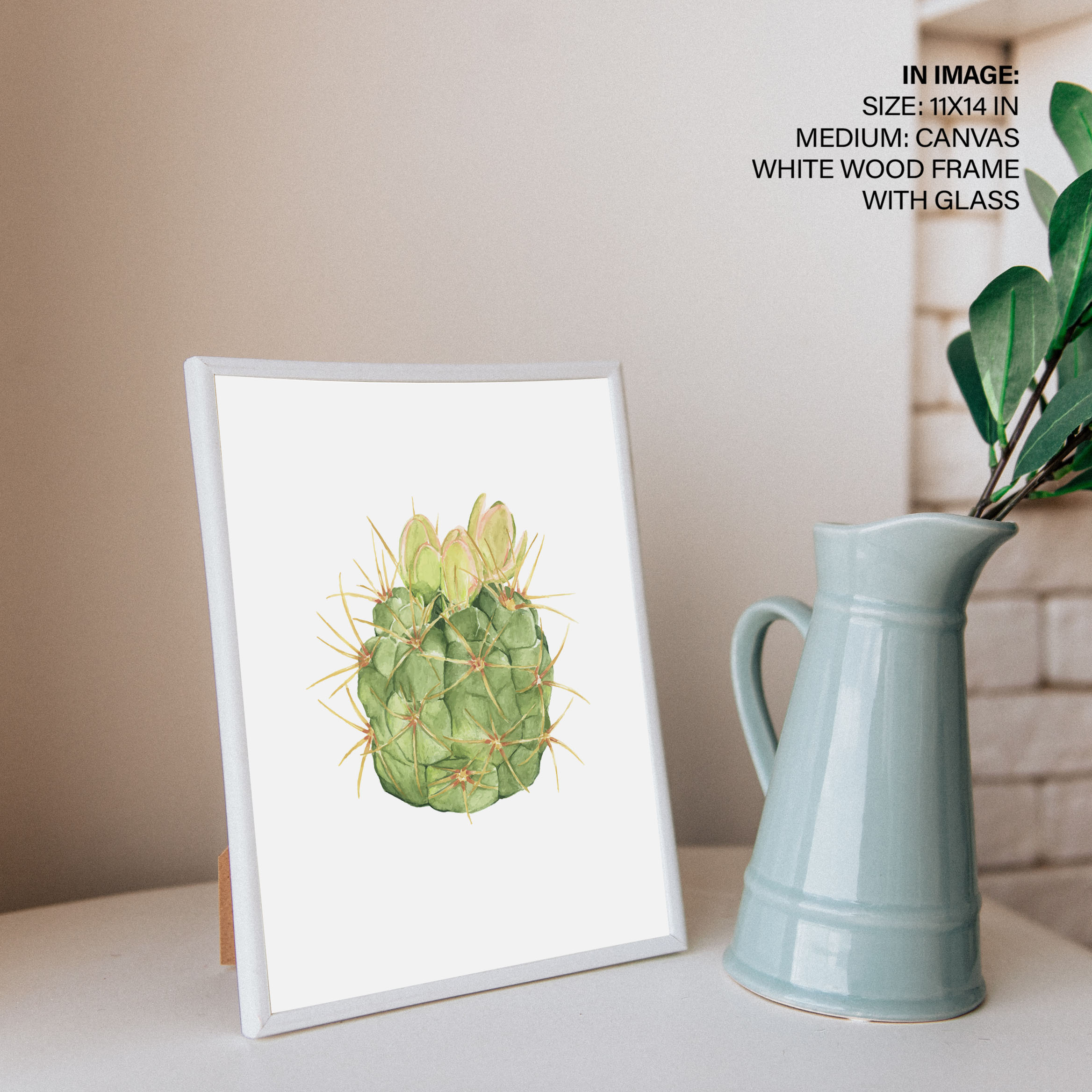 Framed Art | Succulent #2 watercolor painting - Framed Wall art, Ready ...