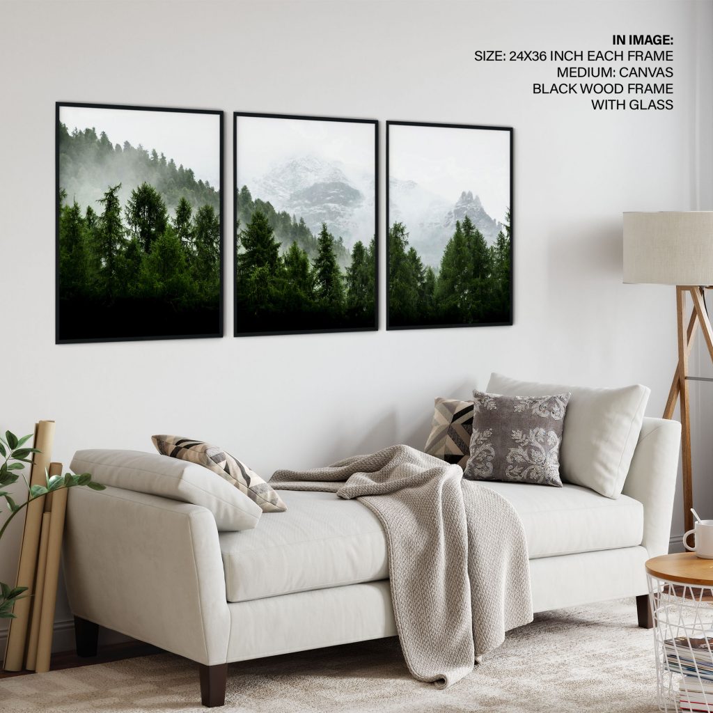 Forest Framed Wall Art (Set of 3), Nature Art, Modern Art - Choose Size ...