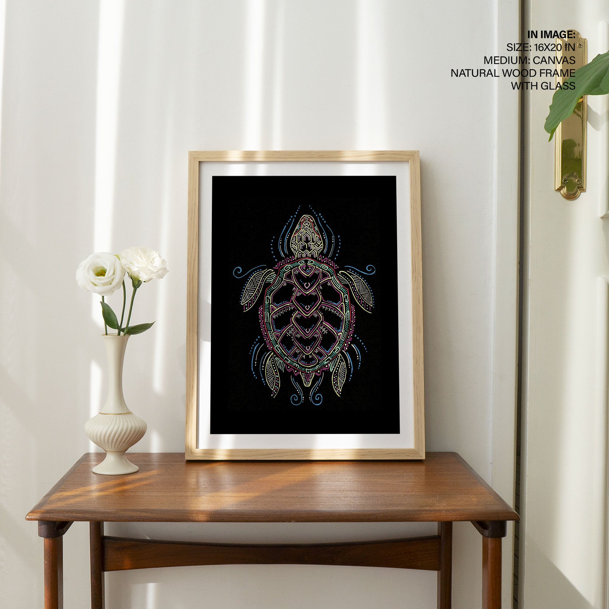 Abstract line drawing geometrical turtle - Wall Art - 10+ Sizes, 50 ...