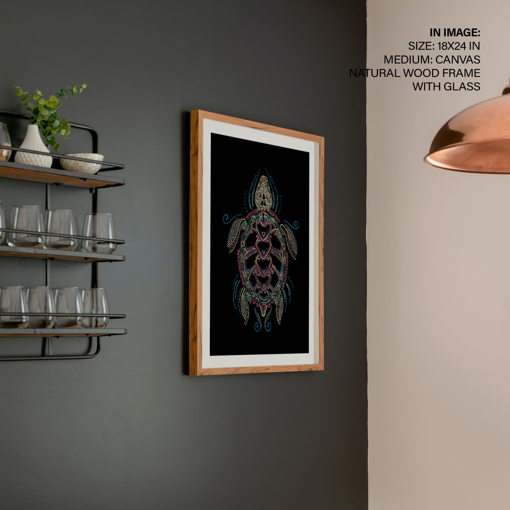 Abstract line drawing geometrical turtle - Wall Art - 10+ Sizes, 50 ...