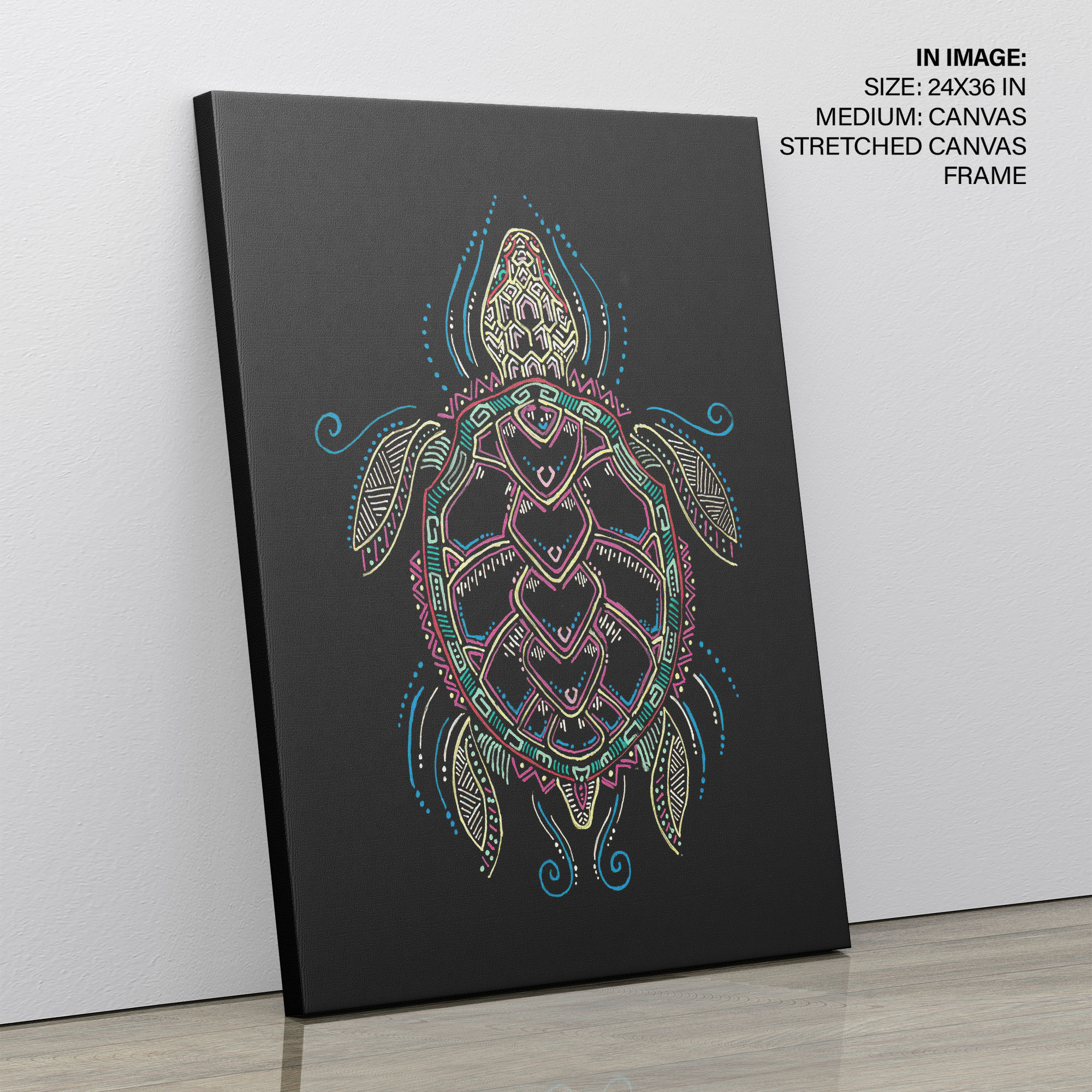 Abstract line drawing geometrical turtle - Wall Art - 10+ Sizes, 50 ...