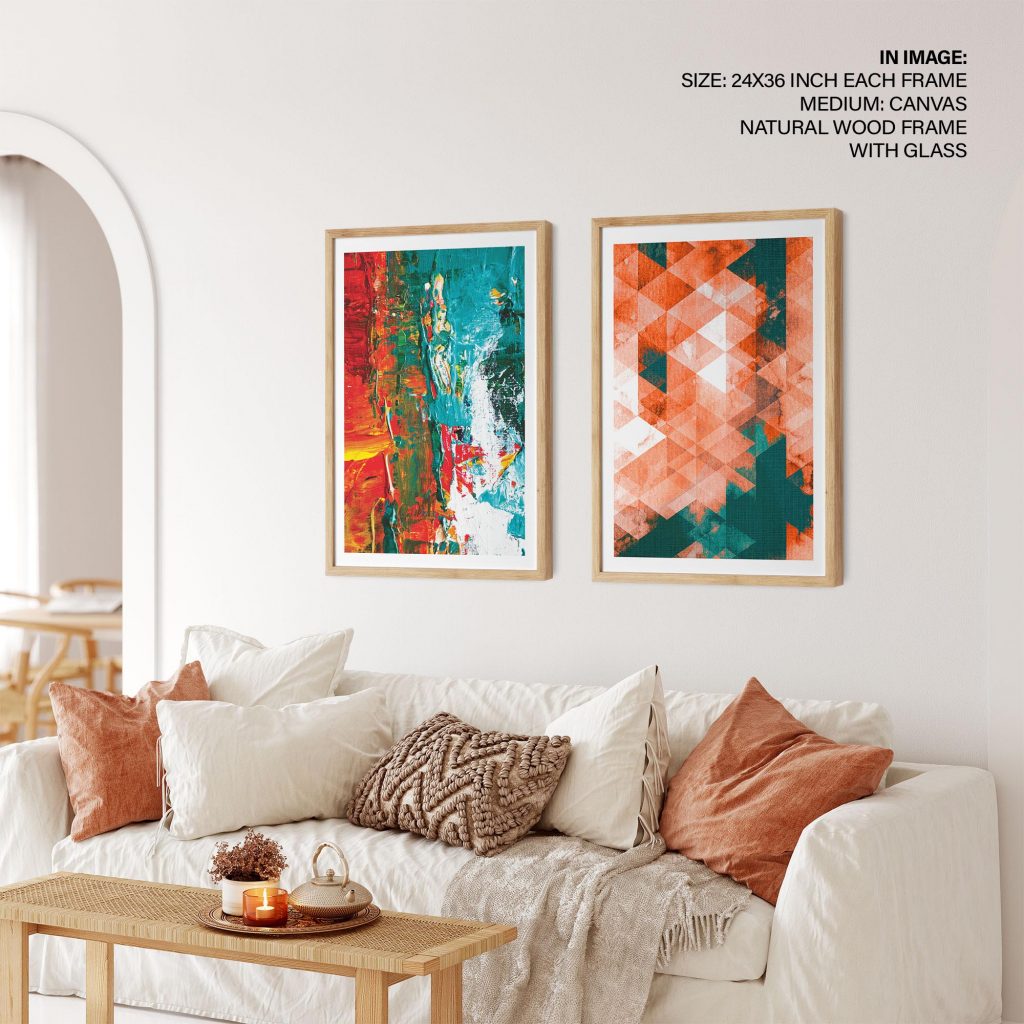 Set of 2 abstract - Wall Art, Hanging Wall Decor, Home Decor - BestOfBharat