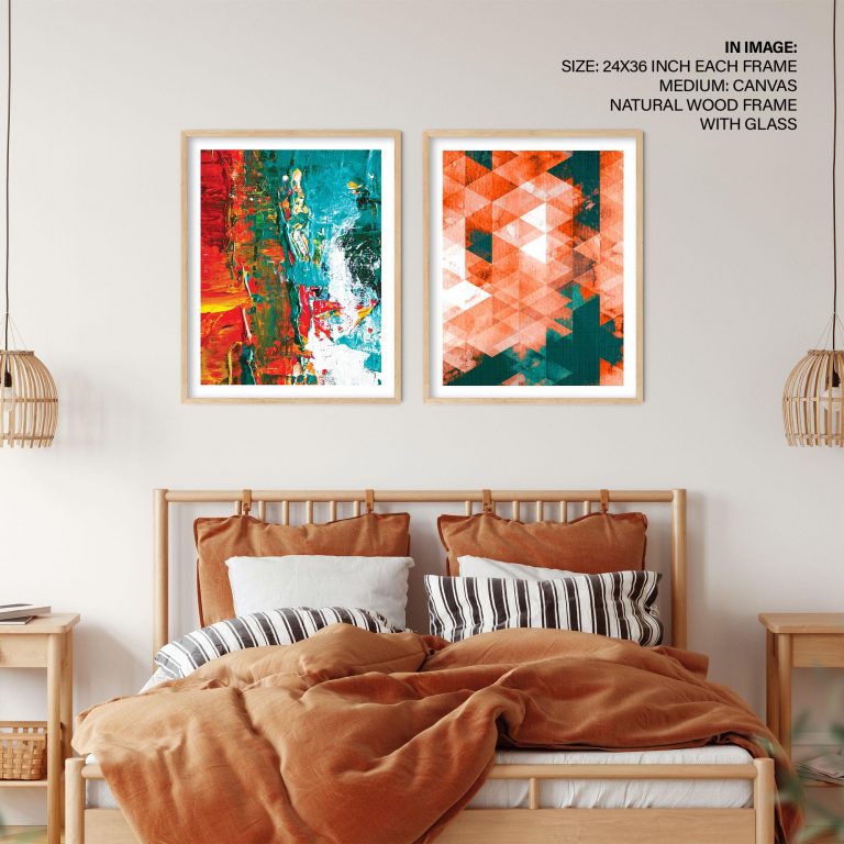 Set of 2 abstract - Wall Art, Hanging Wall Decor, Home Decor - BestOfBharat