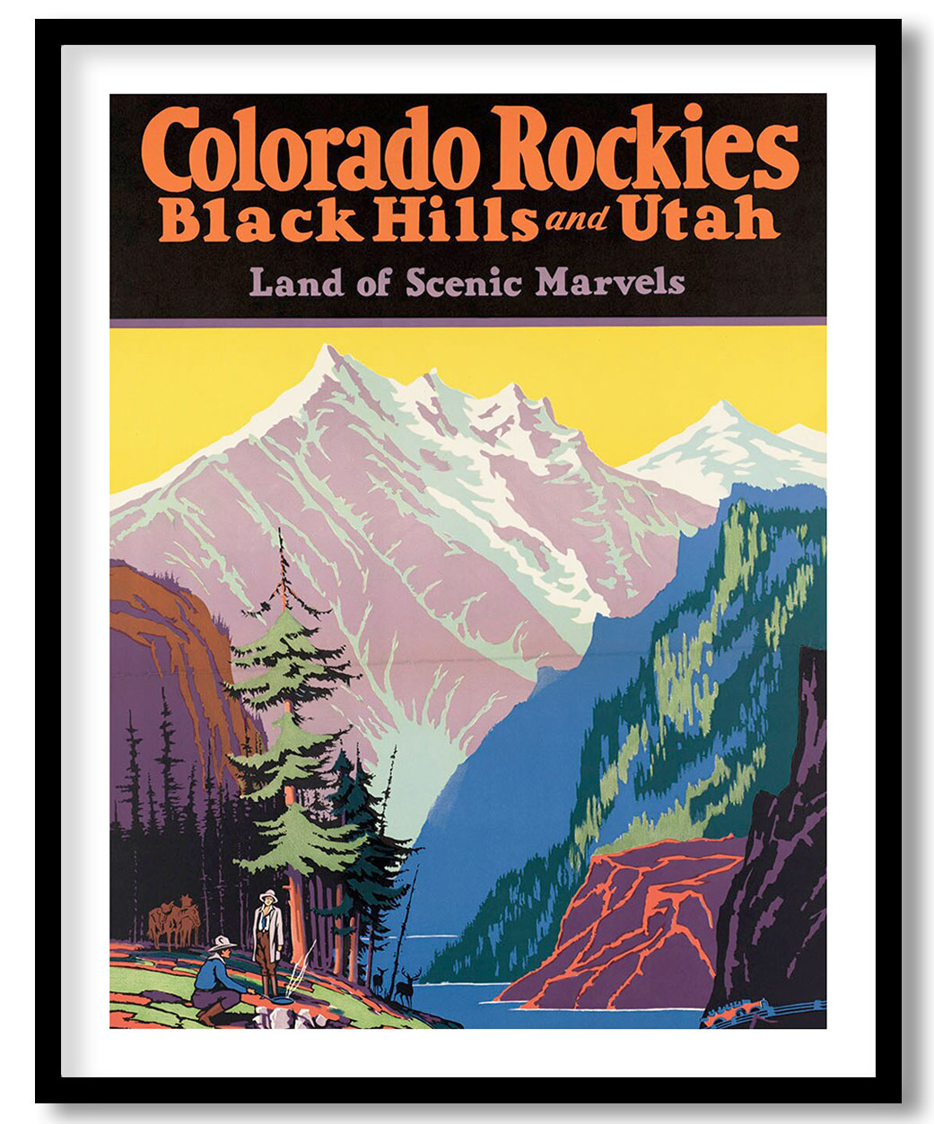 Utah, United States - Vintage travel poster - Wall Art, Hanging Wall ...