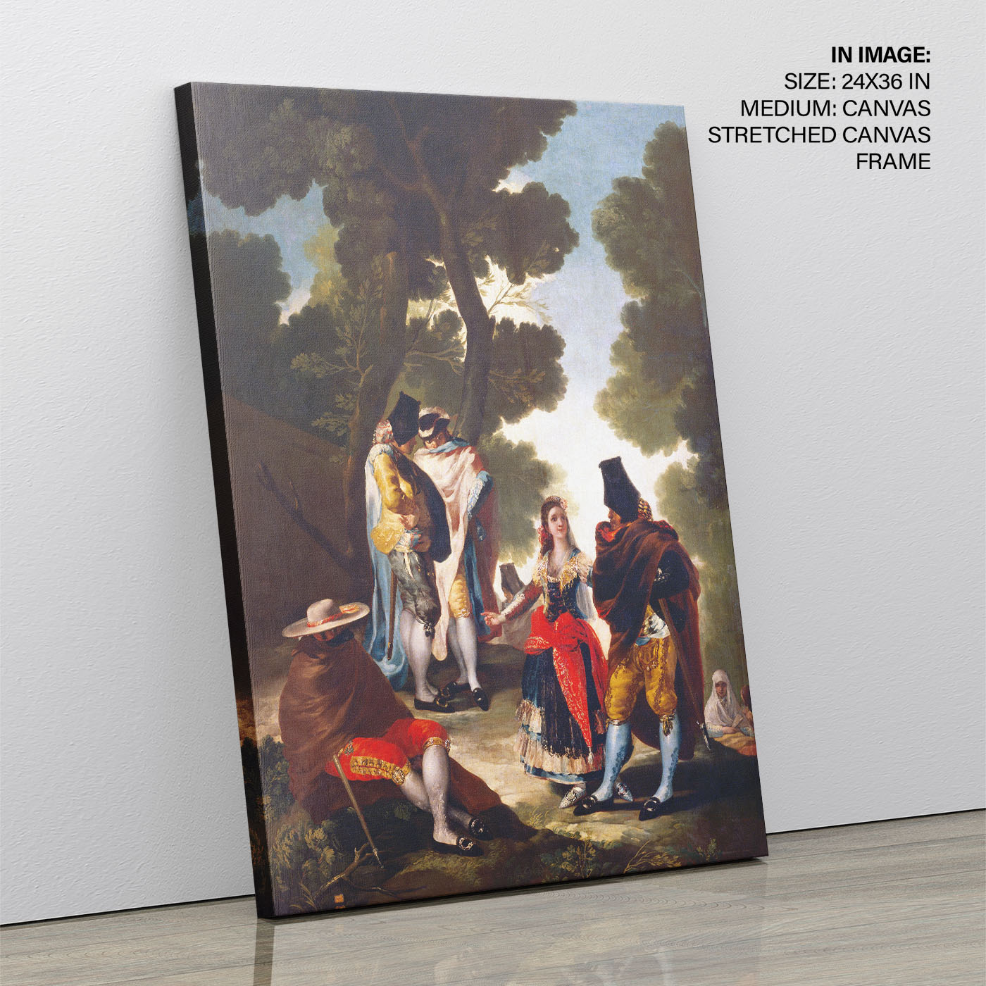The maja and the embozados by Francisco Goya (1777) - Wall Art, Hanging ...