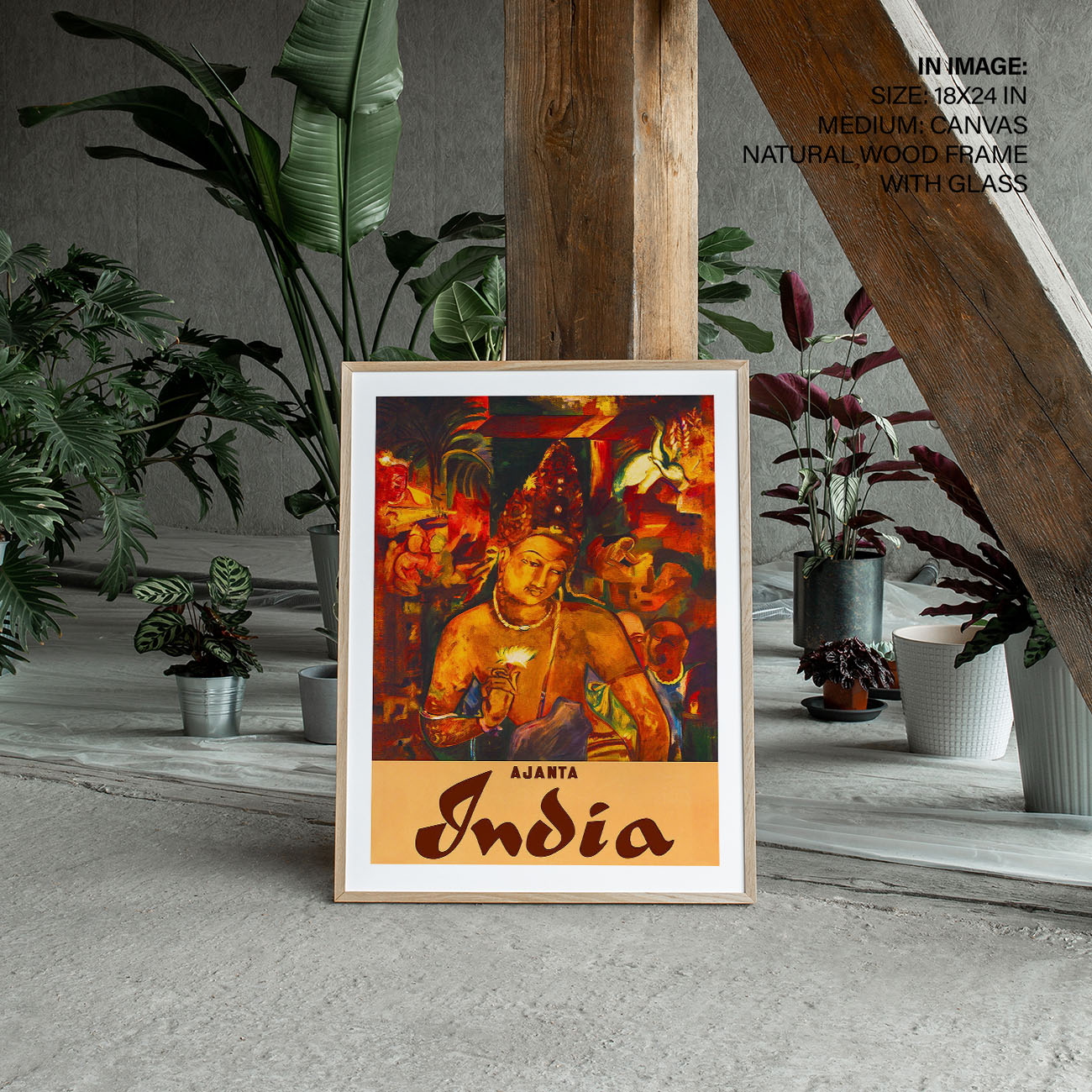 Bodh gaya, Bihar, India - Vintage travel poster - Wall Art - Choose ...