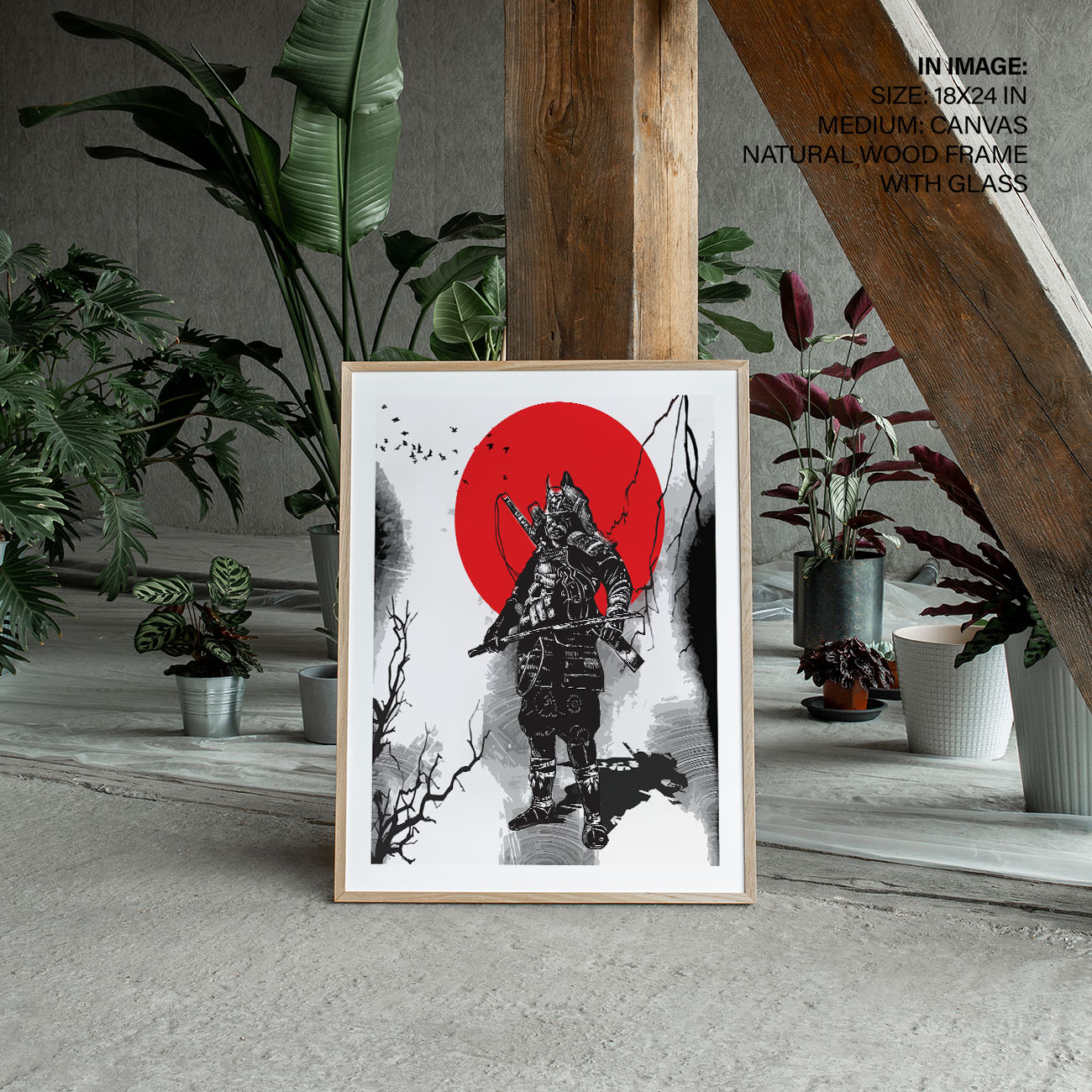 Japanese warrior samurai - Wall Art, Hanging Wall Decor, Home Decor ...