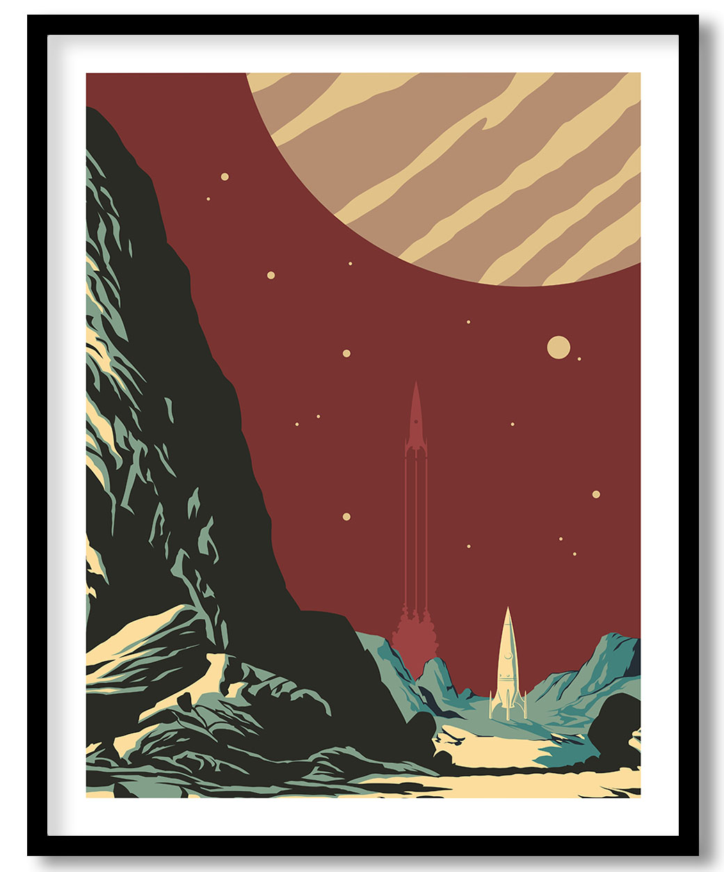 Retro future space journeys poster #127 - Wall Art, Hanging Wall Decor ...