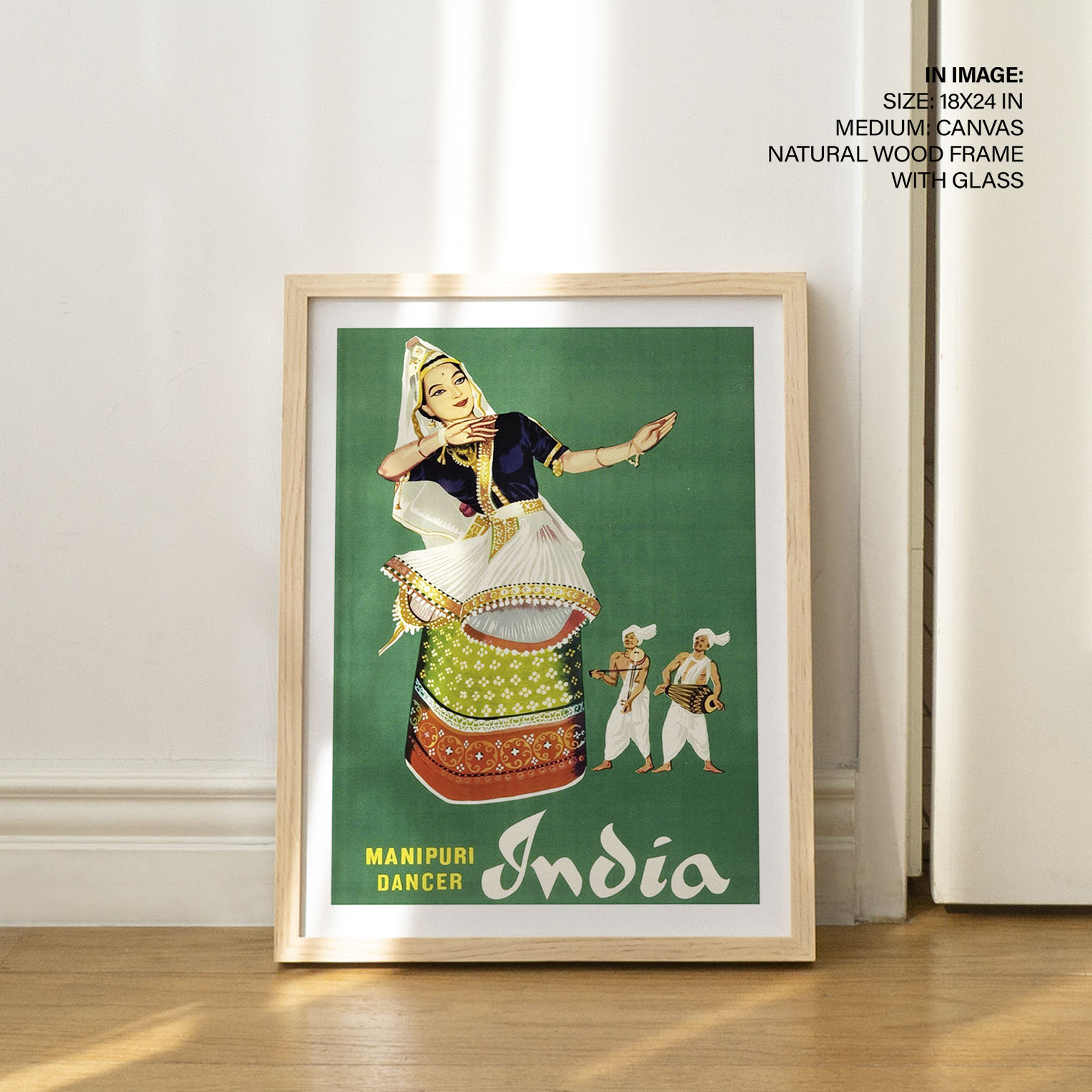 Manipuri dance, Manipur, India - Vintage travel poster - Wall Art ...