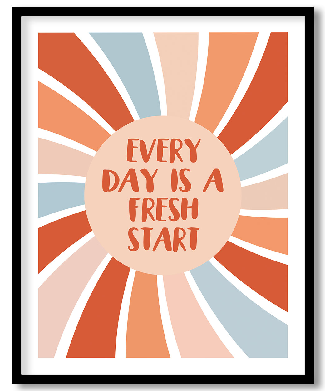 Every day is a fresh start - quotes, motivational, decor - Wall Art ...