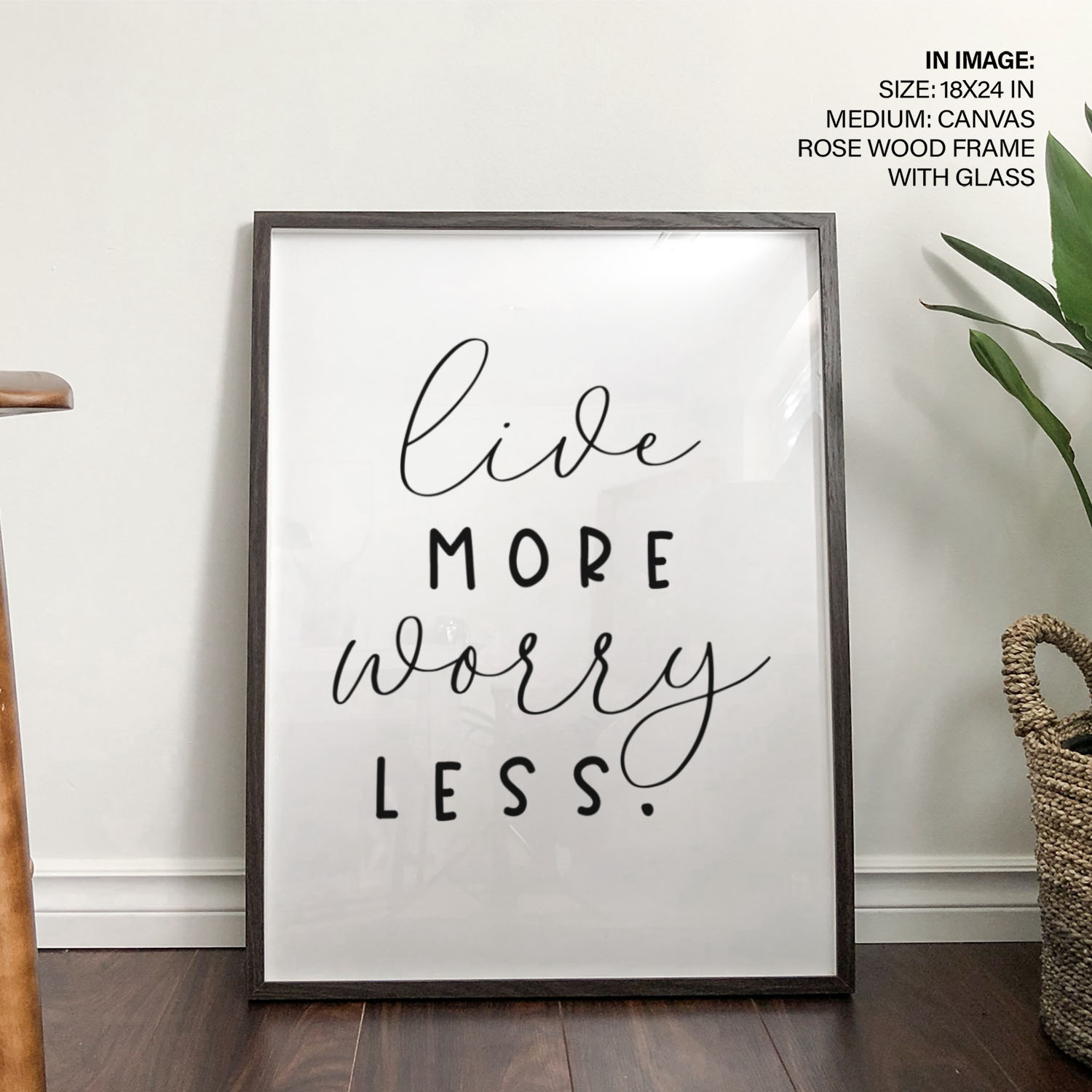 Live more worry less - quotes, happiness - Wall Art, Hanging Wall Decor ...