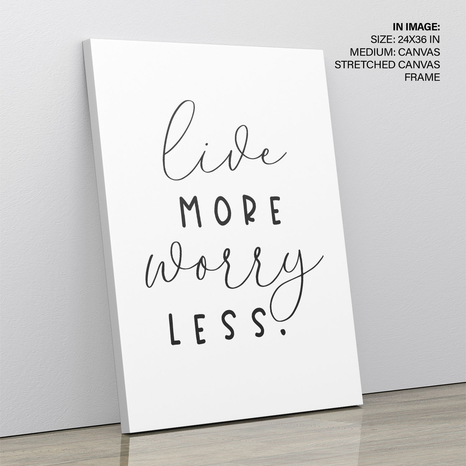 Live more worry less - quotes, happiness - Wall Art, Hanging Wall Decor ...
