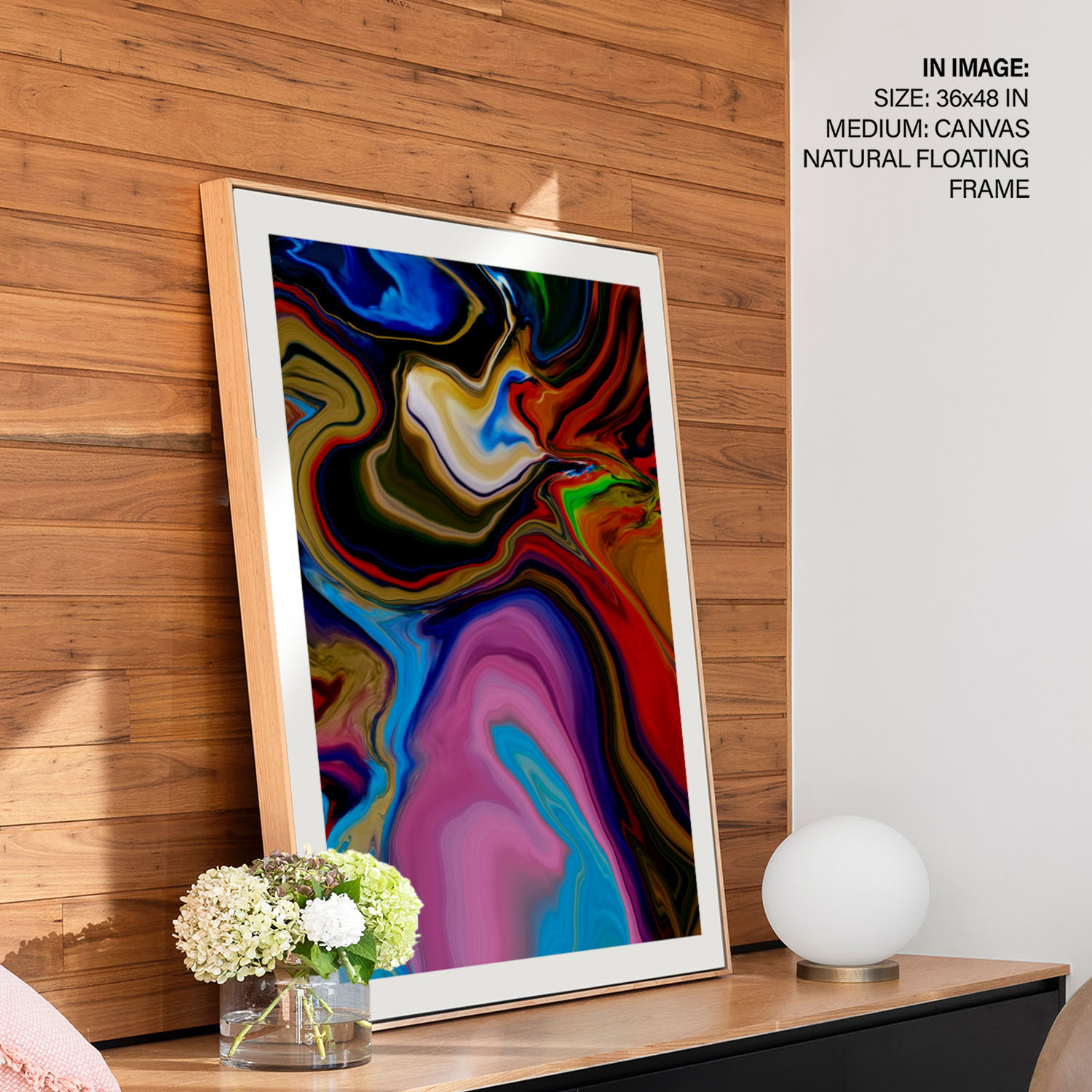 Colorful tsunami abstract painting - Wall Art, Hanging Wall Decor, Home ...