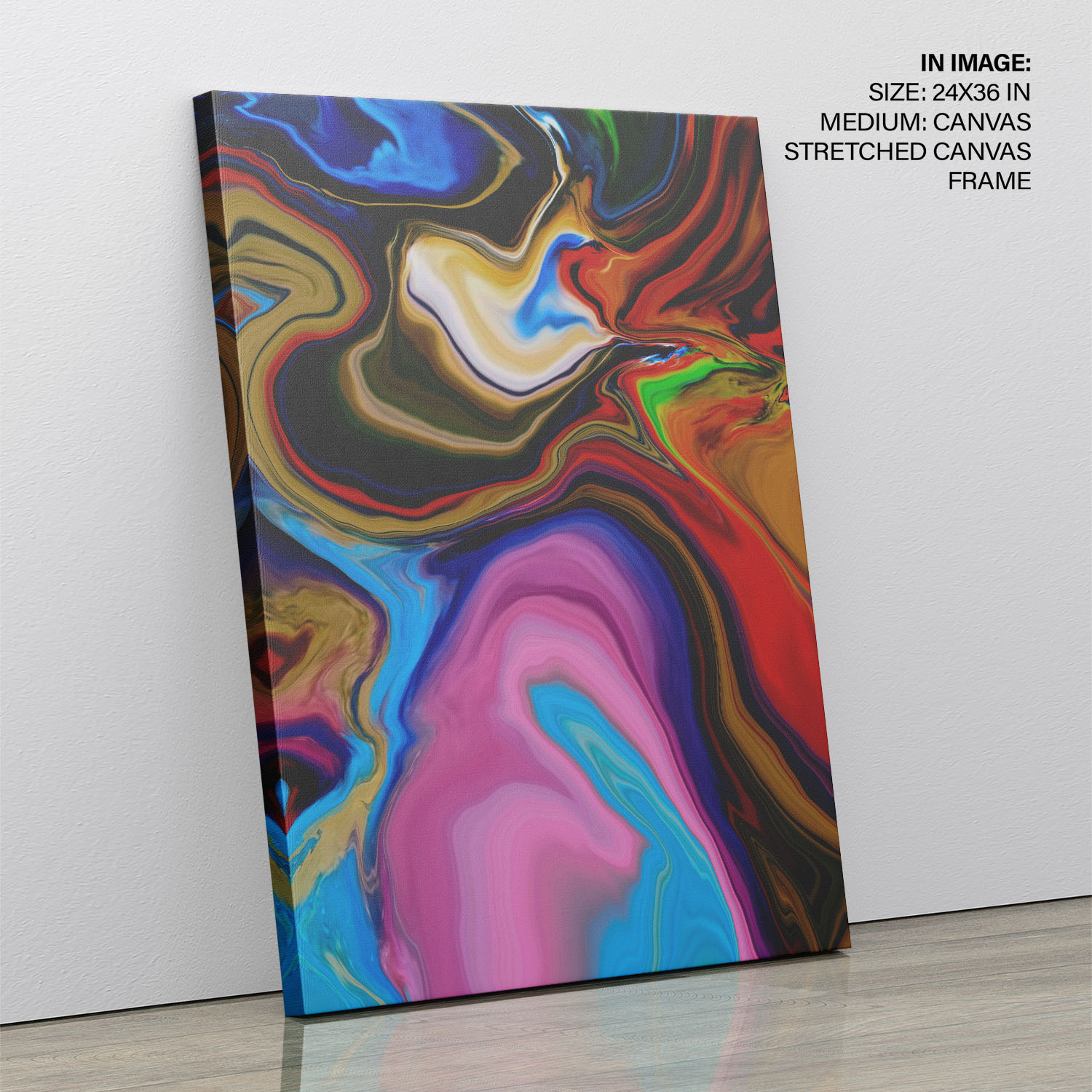 Colorful tsunami abstract painting - Wall Art, Hanging Wall Decor, Home ...