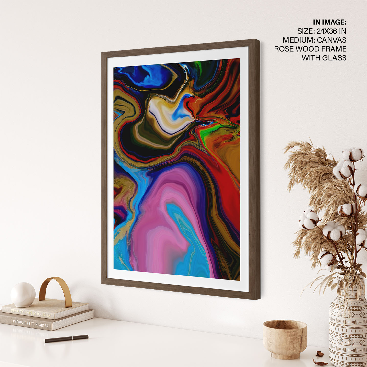 Colorful tsunami abstract painting - Wall Art, Hanging Wall Decor, Home ...