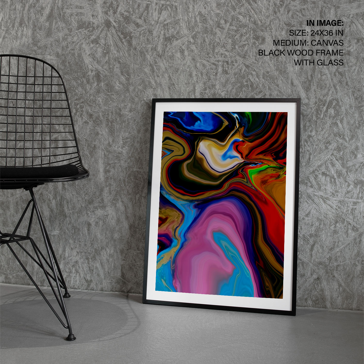 Colorful tsunami abstract painting - Wall Art, Hanging Wall Decor, Home ...