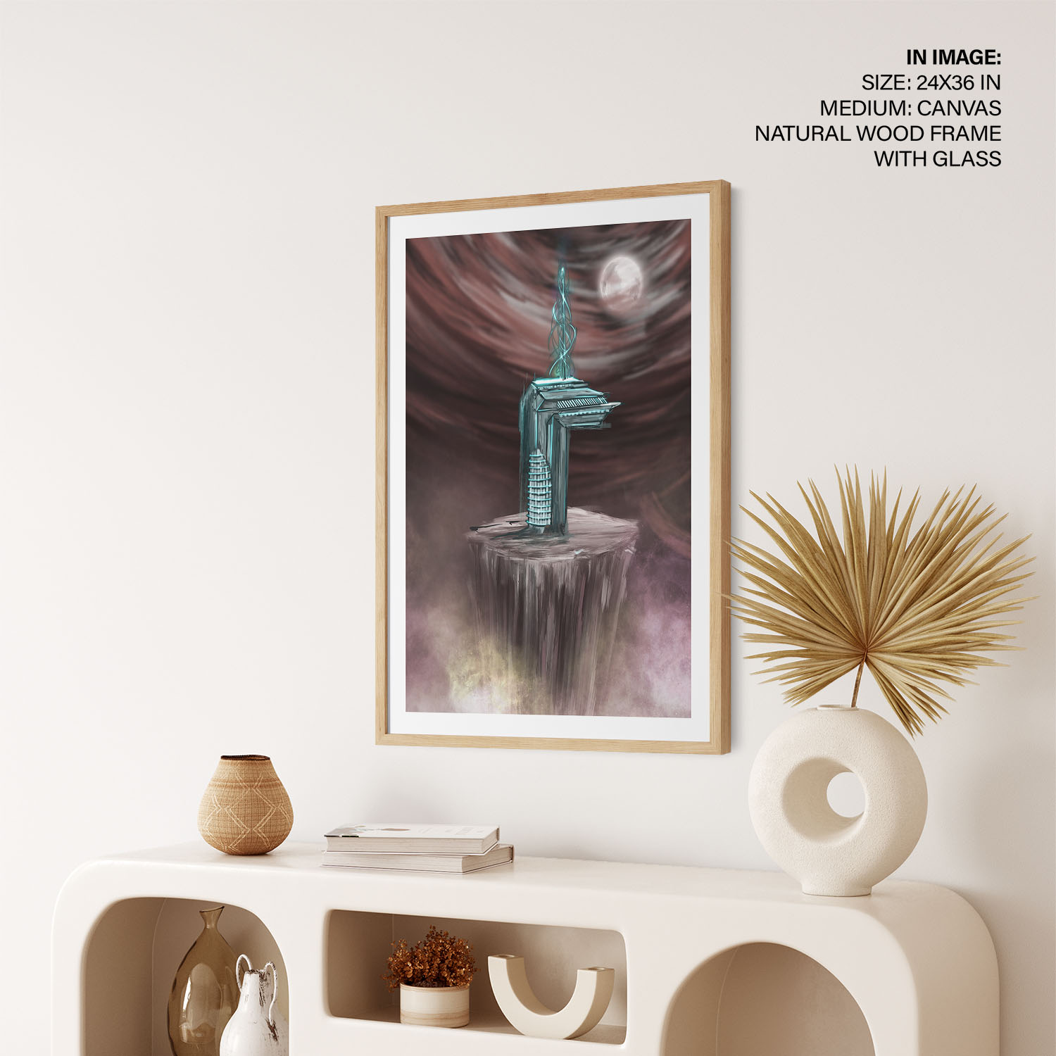 Abstract mysterious fantasy building architecture landscape - Wall Art ...