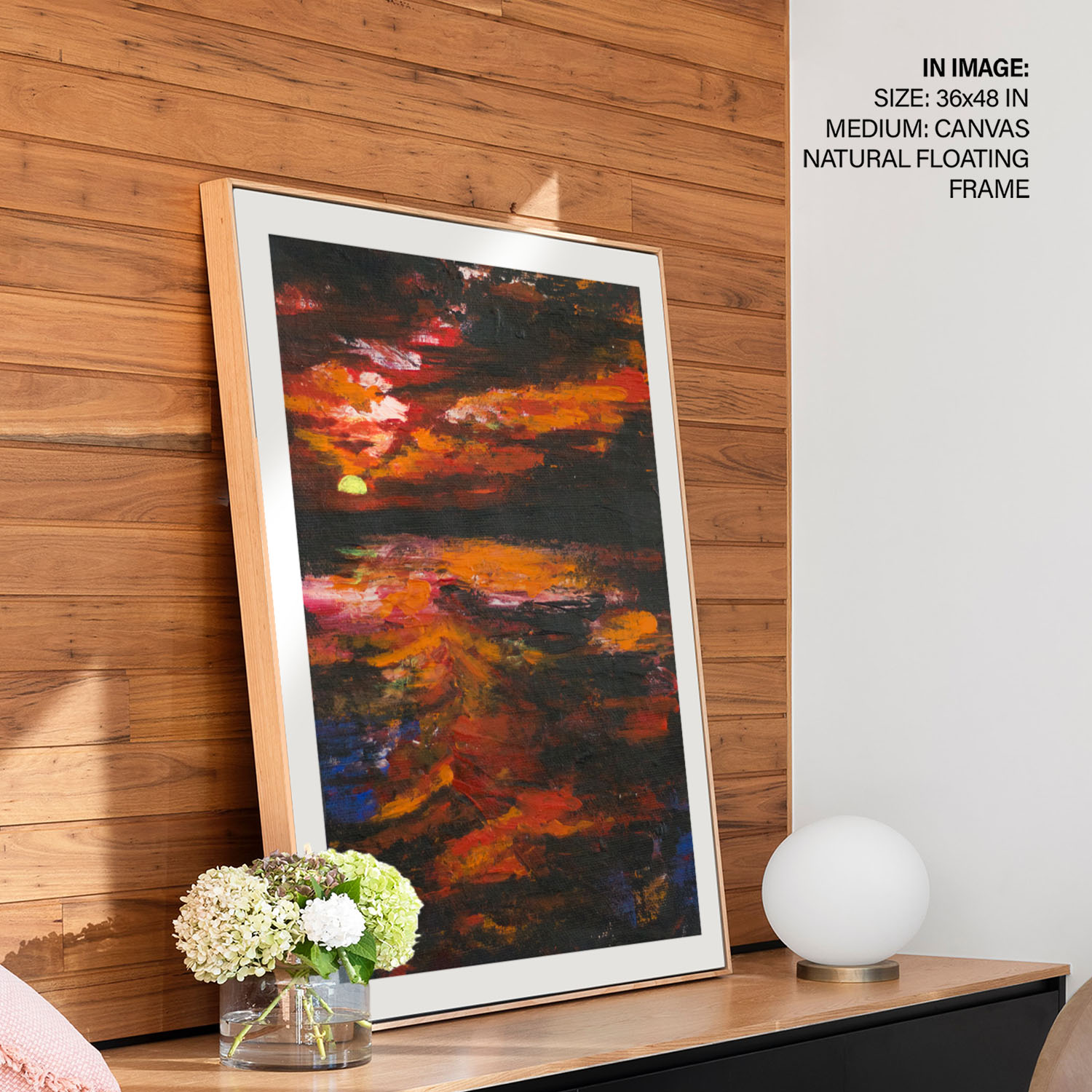 Immersed brushstroke sunset painting - Wall Art, Hanging Wall Decor ...