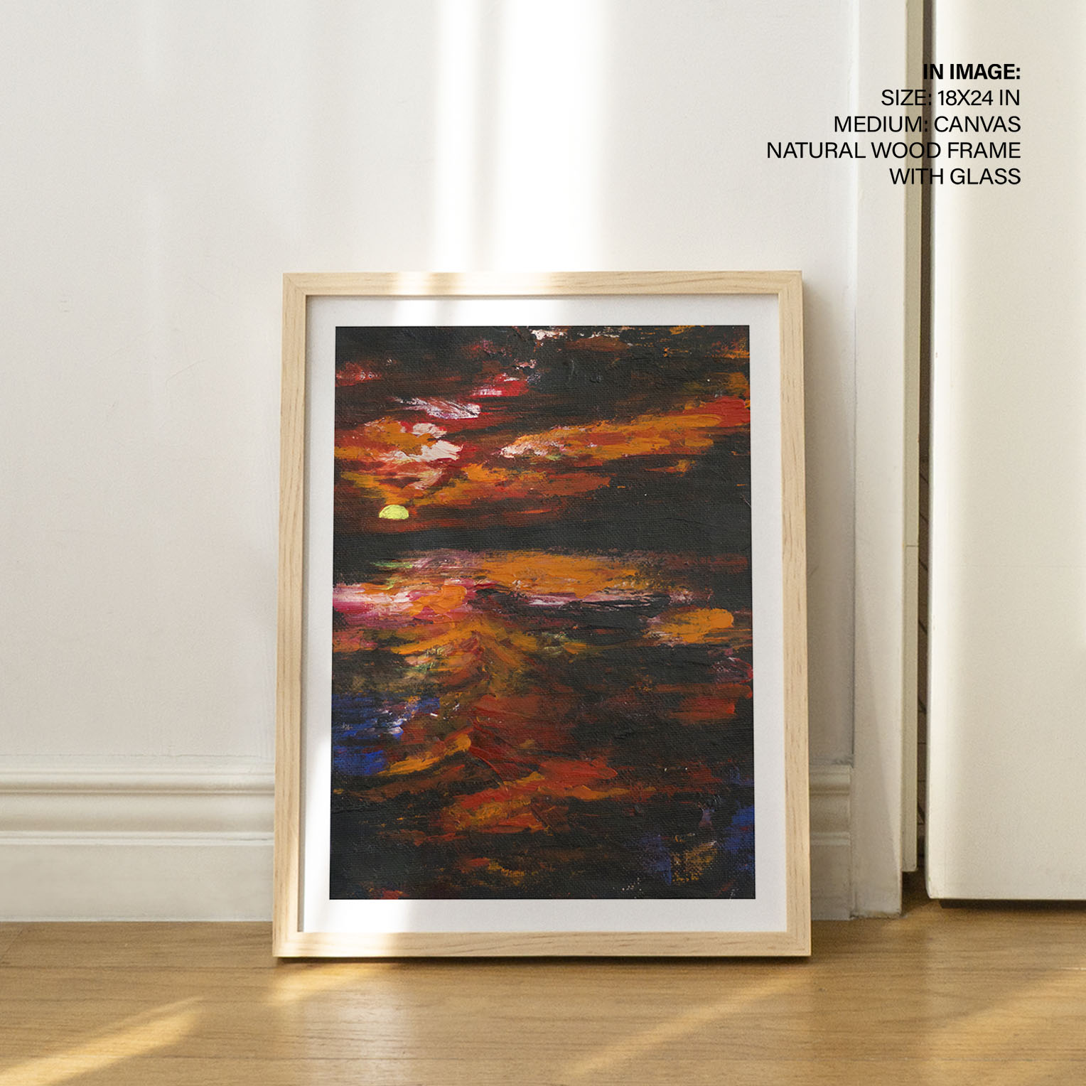Immersed brushstroke sunset painting - Wall Art, Hanging Wall Decor ...