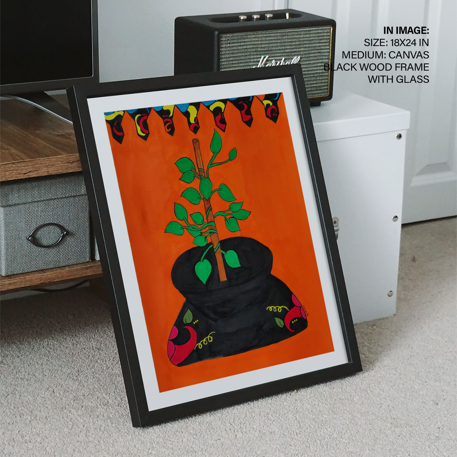 Abstract plant pot - Wall Art - 10+ Sizes, 50+ Frames, Museum Quality ...