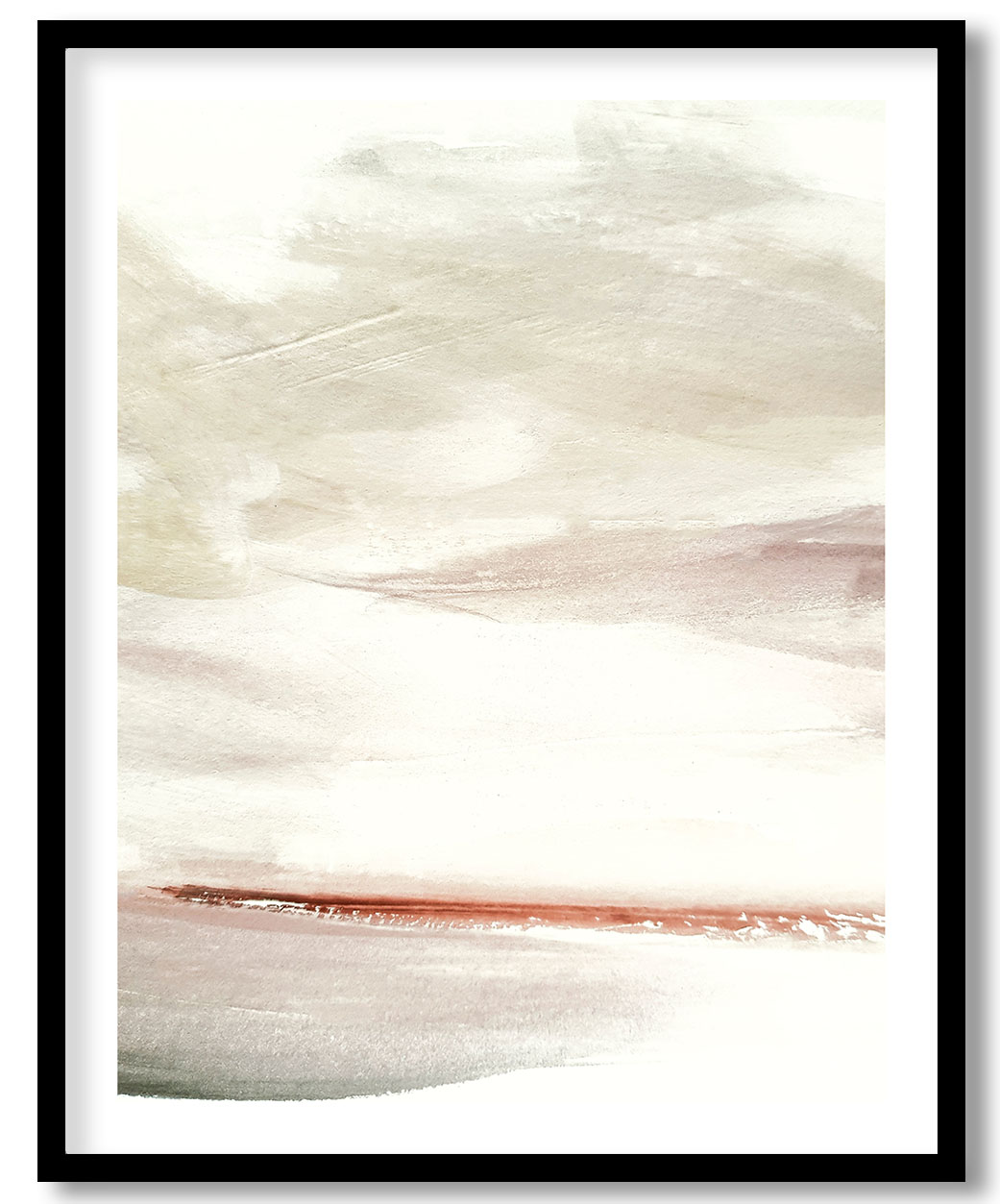 Light pale landscape abstract painting - Wall Art, Hanging Wall Decor ...
