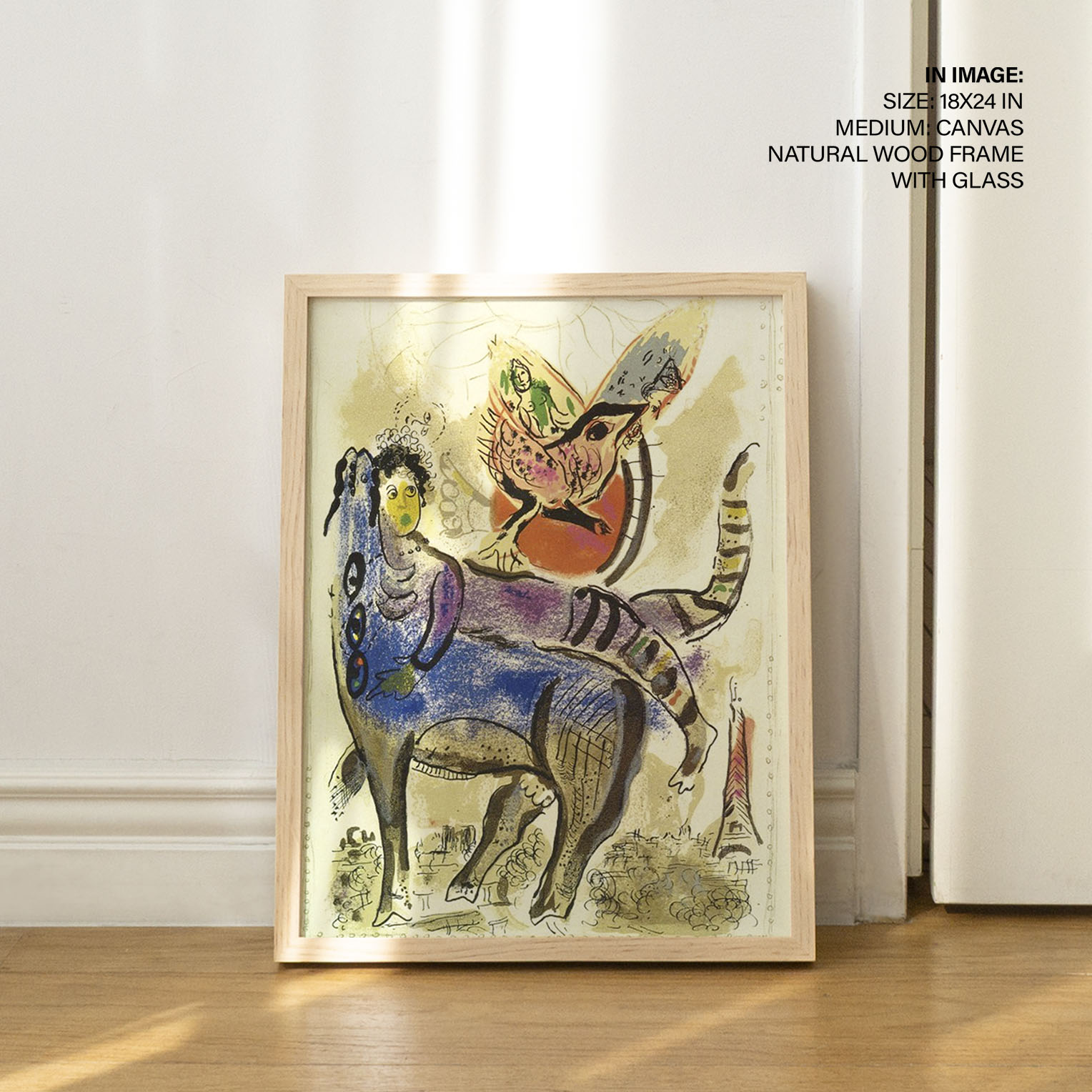 A blue cow by Marc Chagall (1967) - Wall Art - 10+ Sizes, 50+ Frames ...