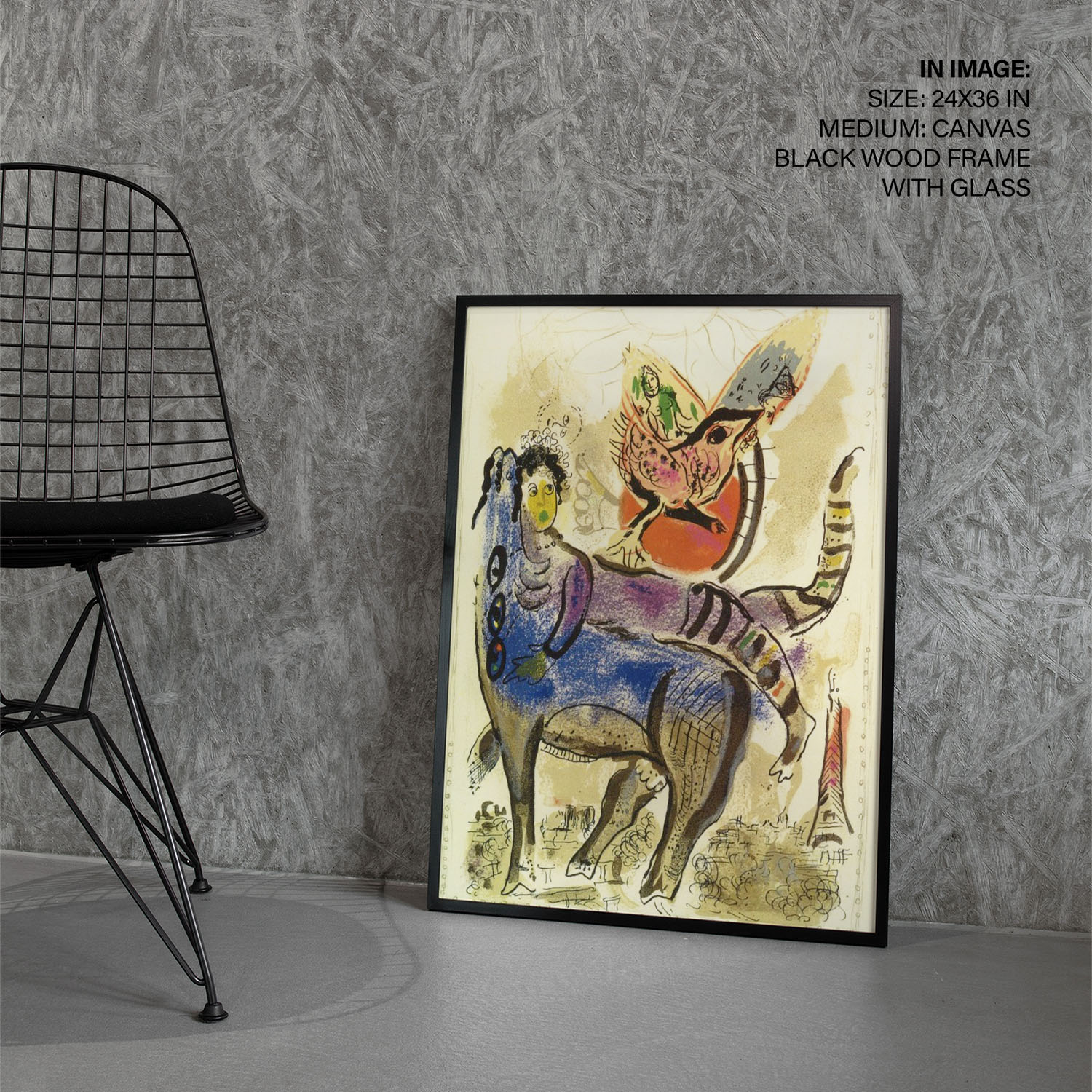 A blue cow by Marc Chagall (1967) - Wall Art - 10+ Sizes, 50+ Frames ...