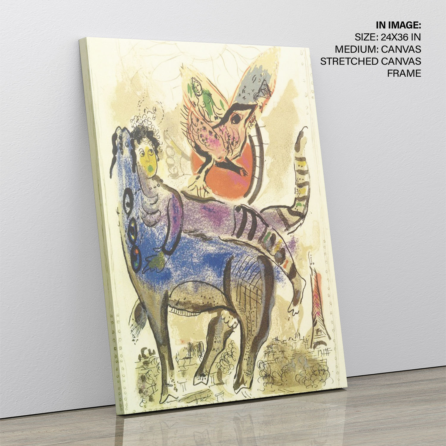 A blue cow by Marc Chagall (1967) - Wall Art - 10+ Sizes, 50+ Frames ...