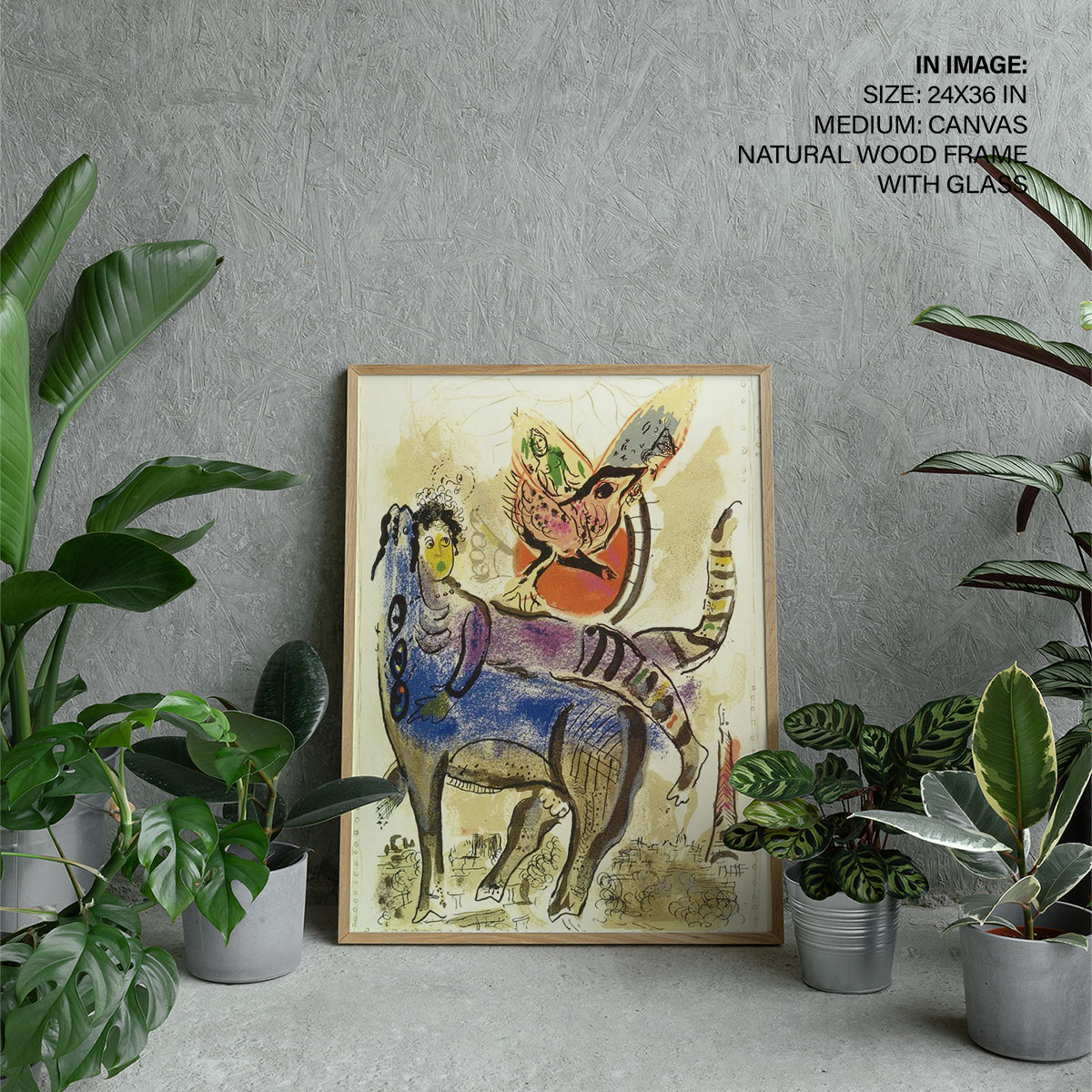 A blue cow by Marc Chagall (1967) - Wall Art - 10+ Sizes, 50+ Frames ...