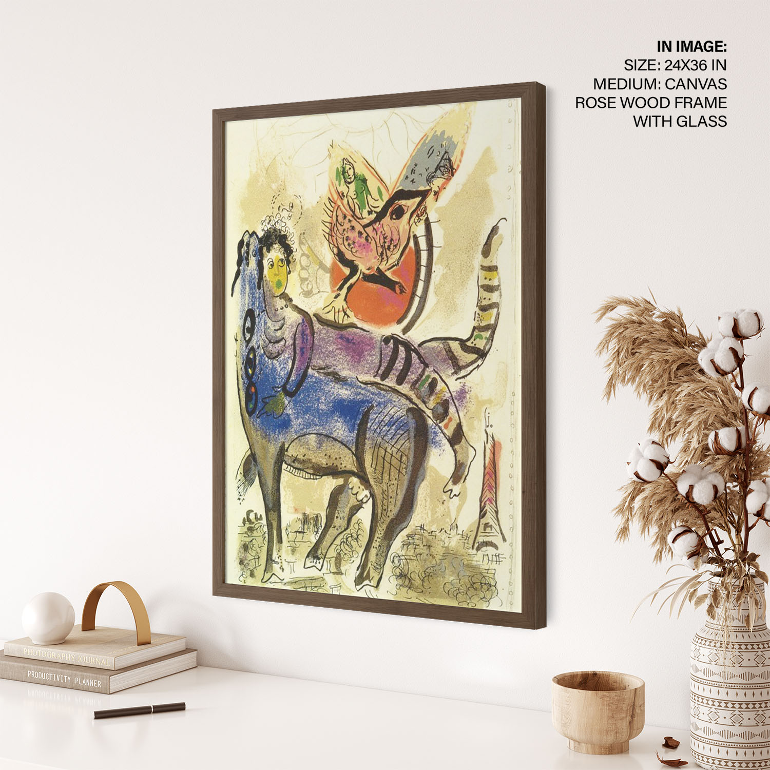 A blue cow by Marc Chagall (1967) - Wall Art - 10+ Sizes, 50+ Frames ...