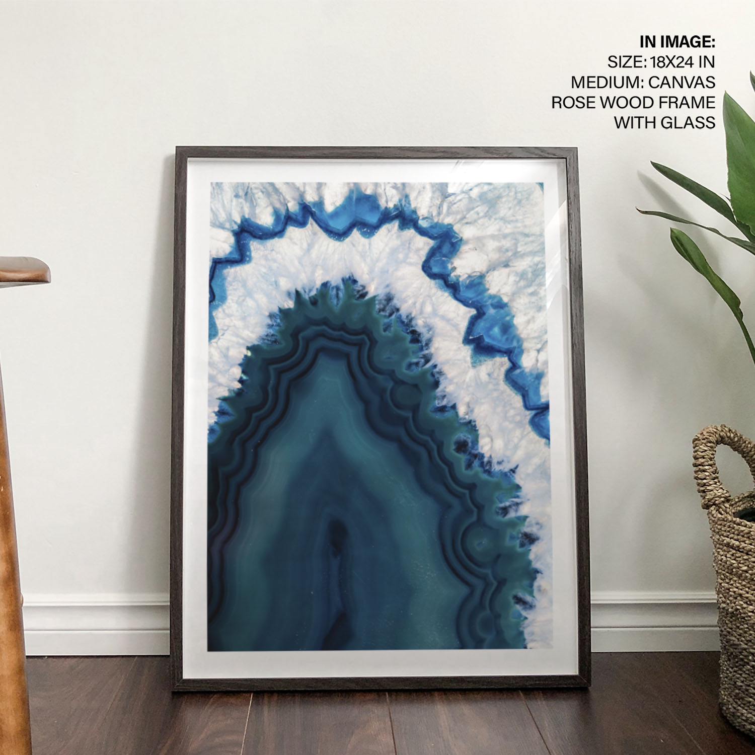 Cross section blue brazilian geode - Wall Art, Hanging Wall Decor, Home ...