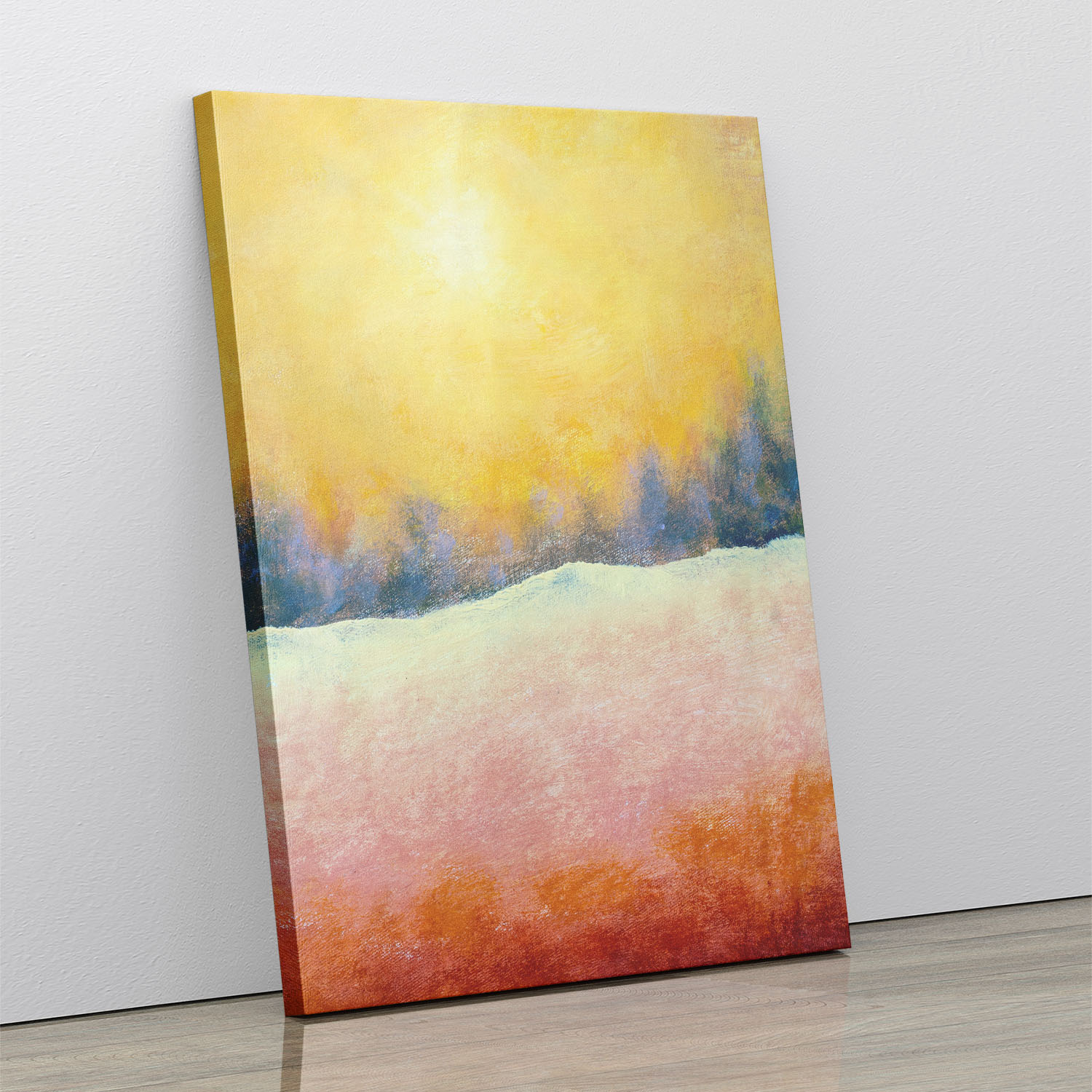 Abstract sunny day landscape painting - BestOfBharat