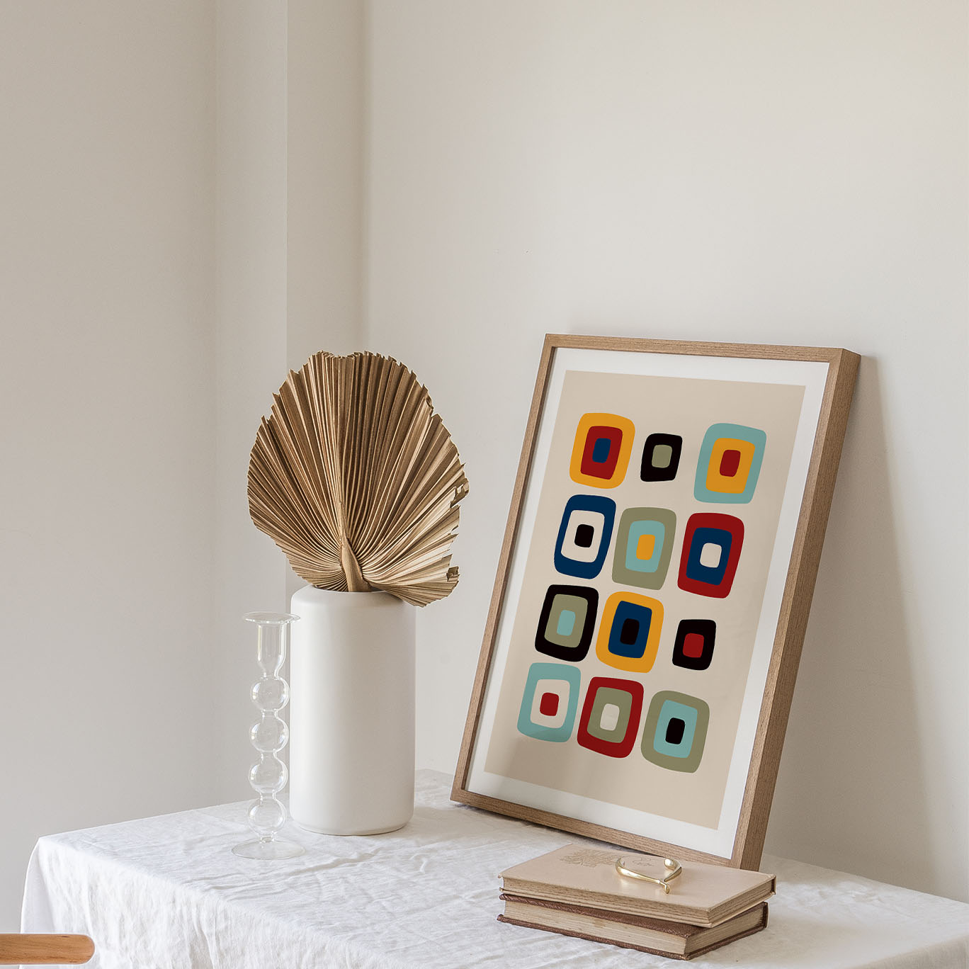 Minimalistic chromatic blocks abstract - Wall Art, Hanging Wall Decor ...