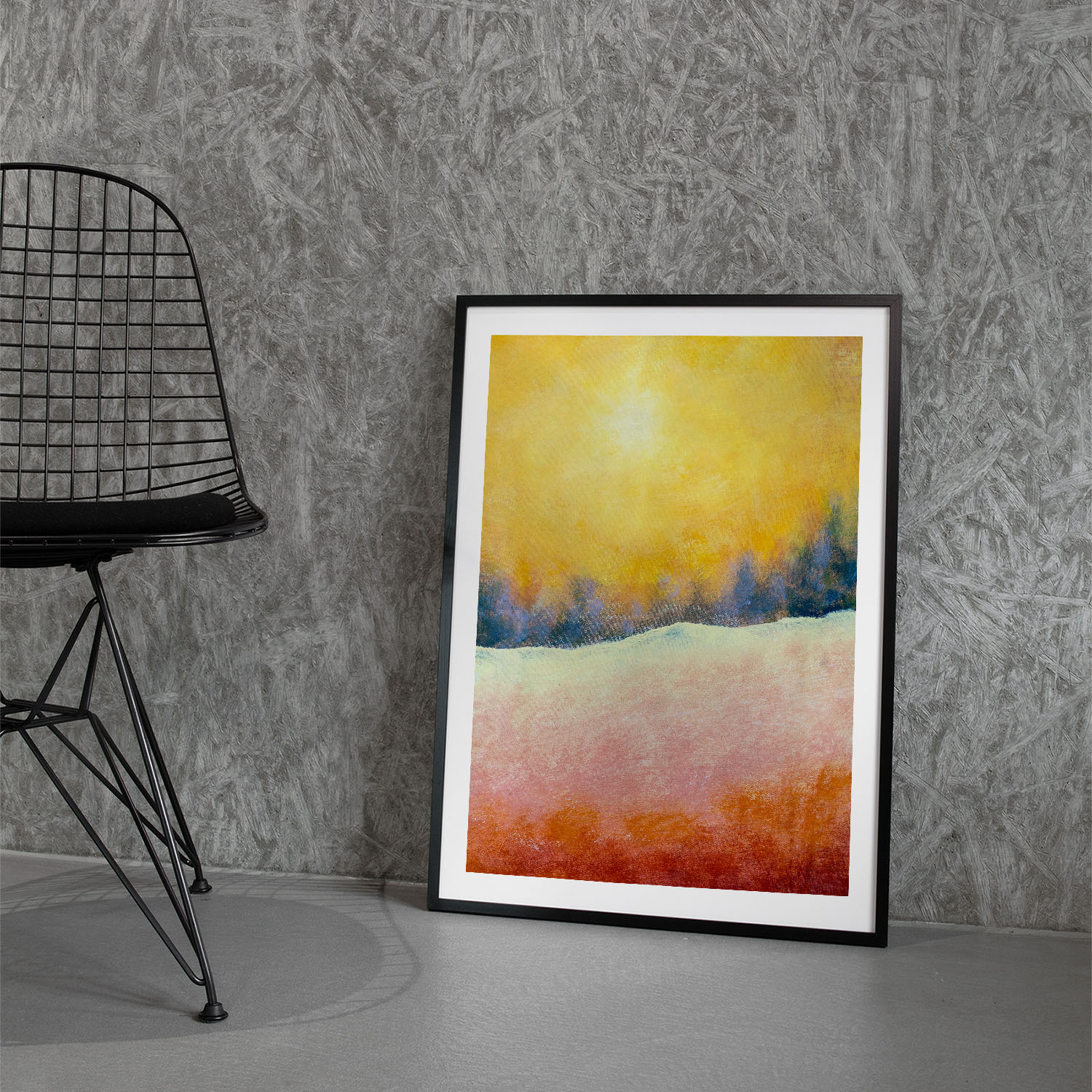 Abstract sunny day landscape painting - BestOfBharat