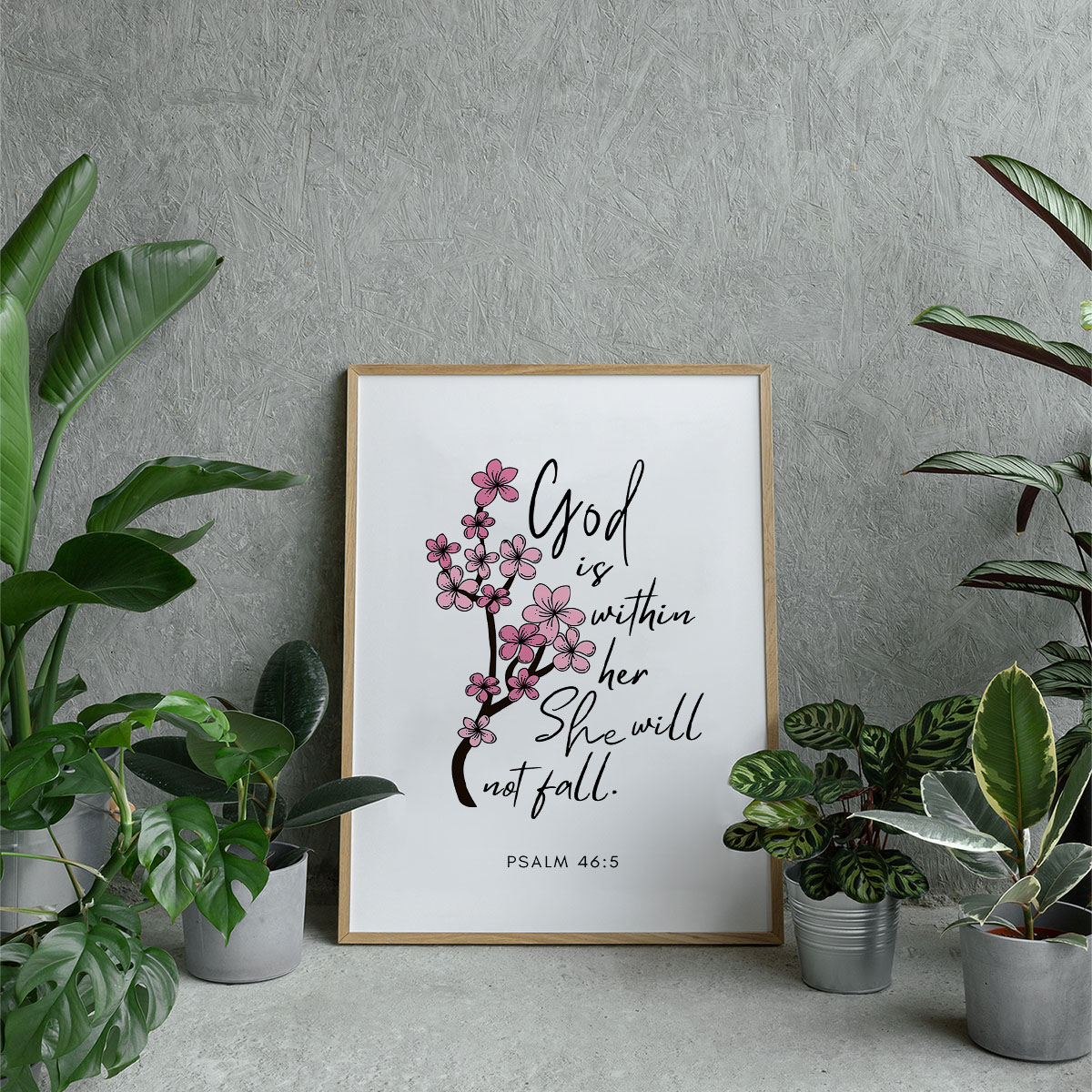 PSALM 46:5 Bible Verse - Wall Art, Hanging Wall Decor, Home Decor ...