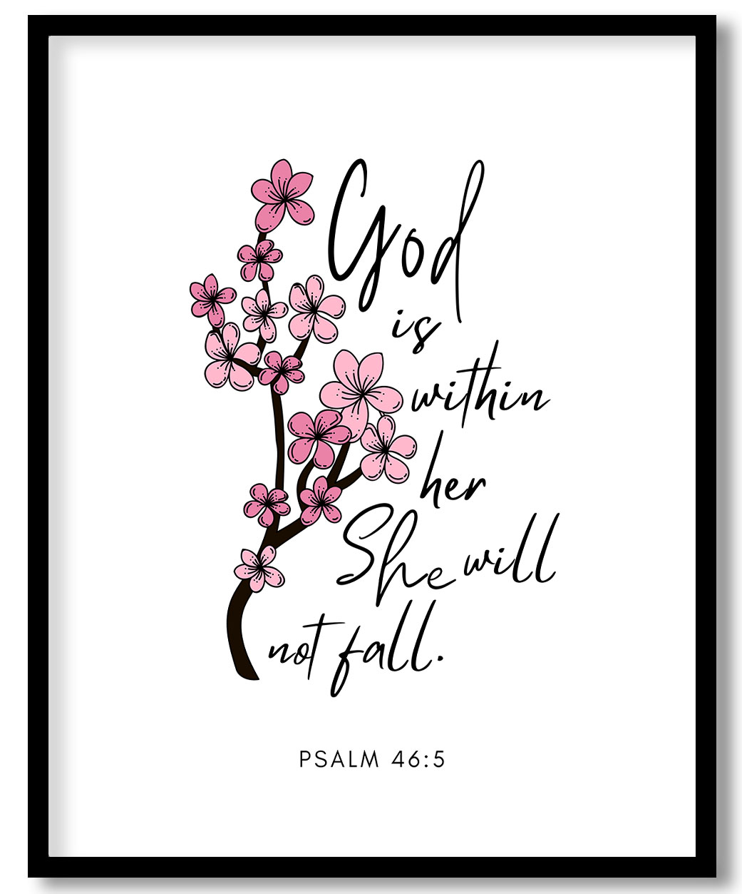 PSALM 46:5 Bible Verse - Wall Art, Hanging Wall Decor, Home Decor ...